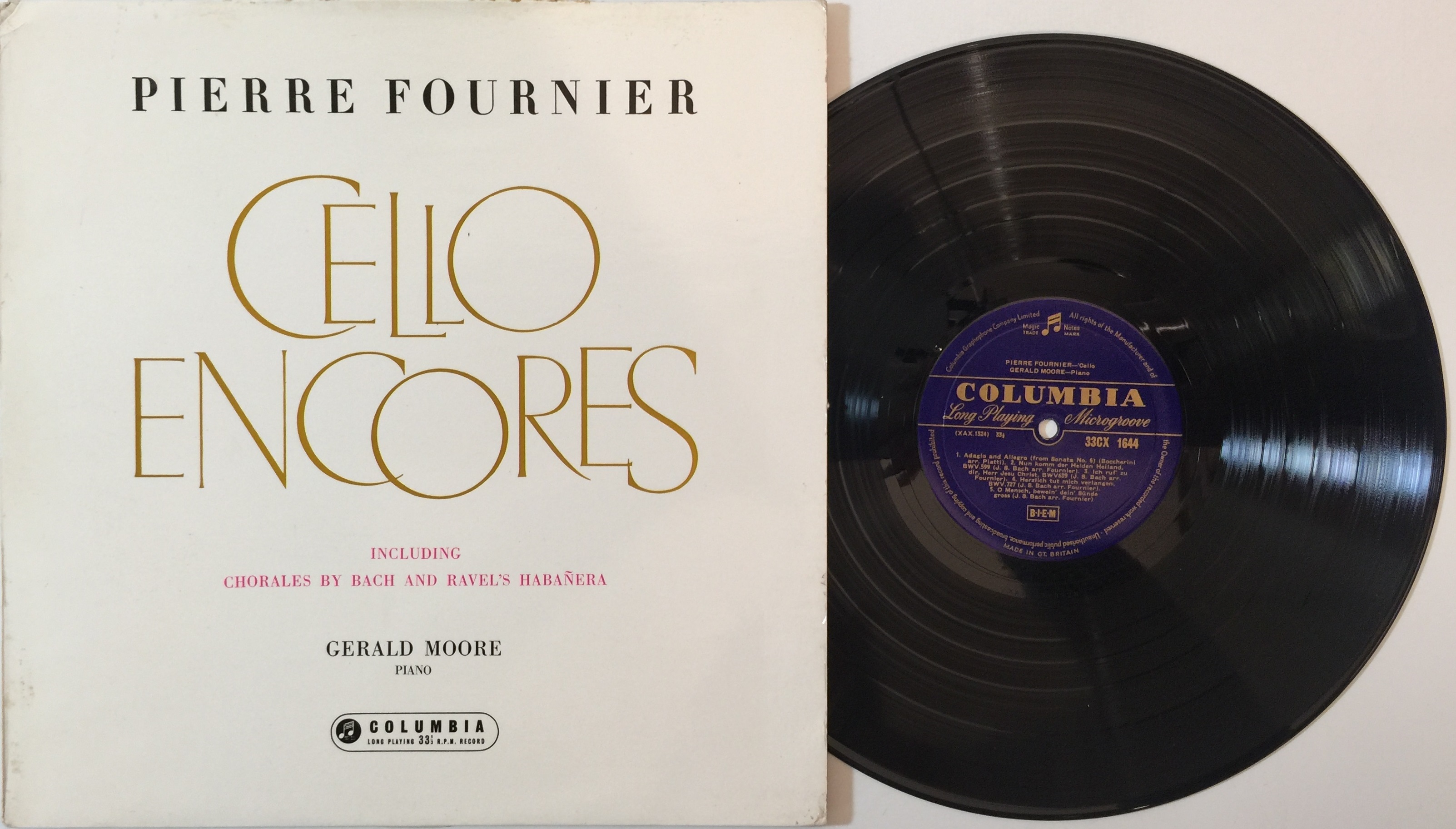 Lot 1006 - PIERRE FOURNIER - CELLO ENCORES LP