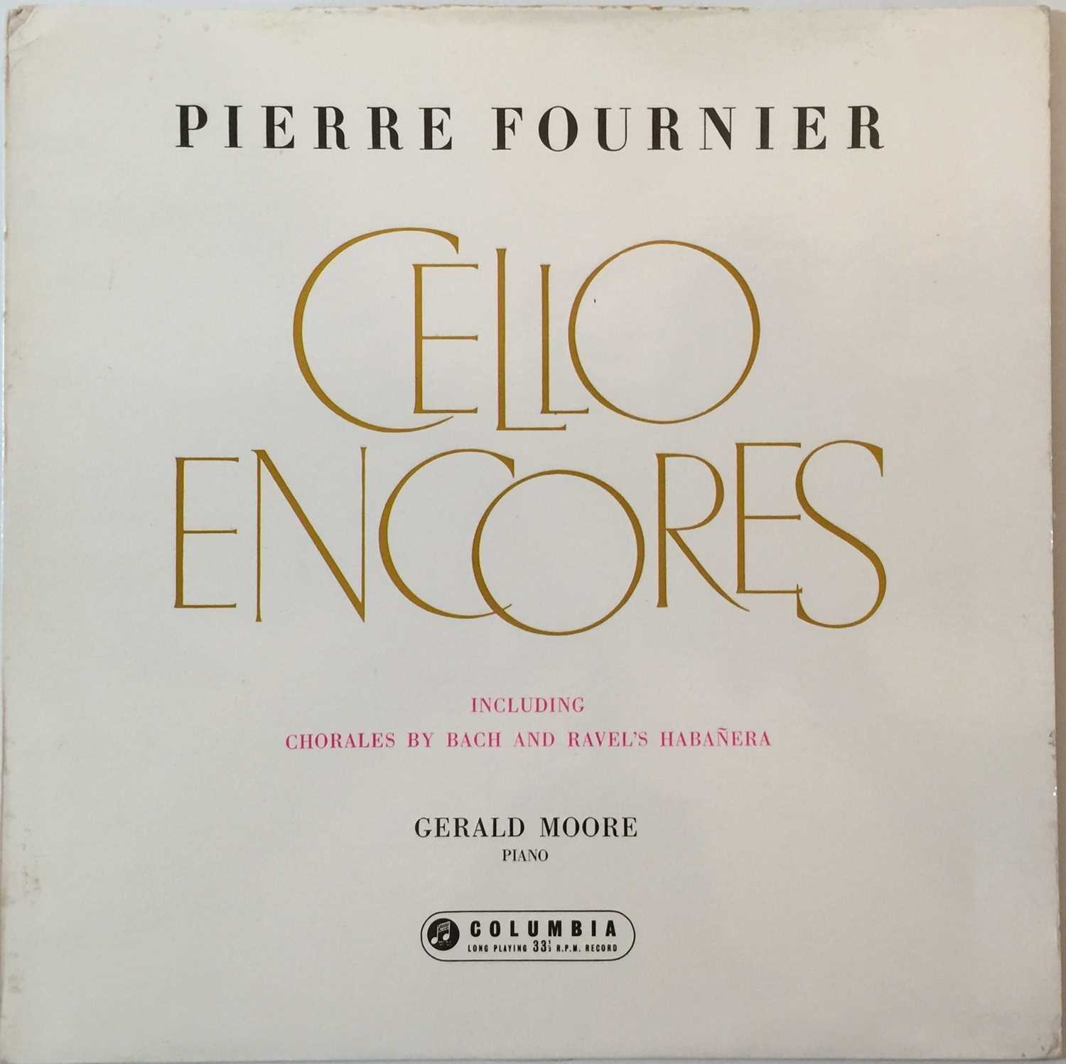 Lot 1006 - PIERRE FOURNIER - CELLO ENCORES LP