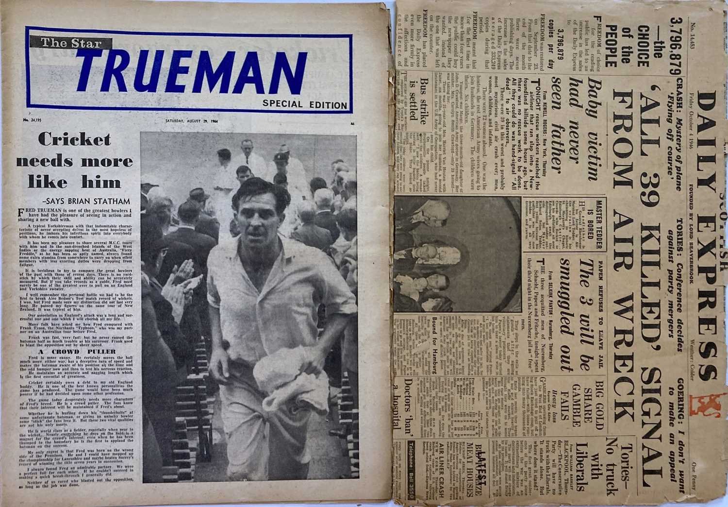 Lot 89 - NEWSPAPER HEADLINES / BILLBOARD ETC - 1960S.