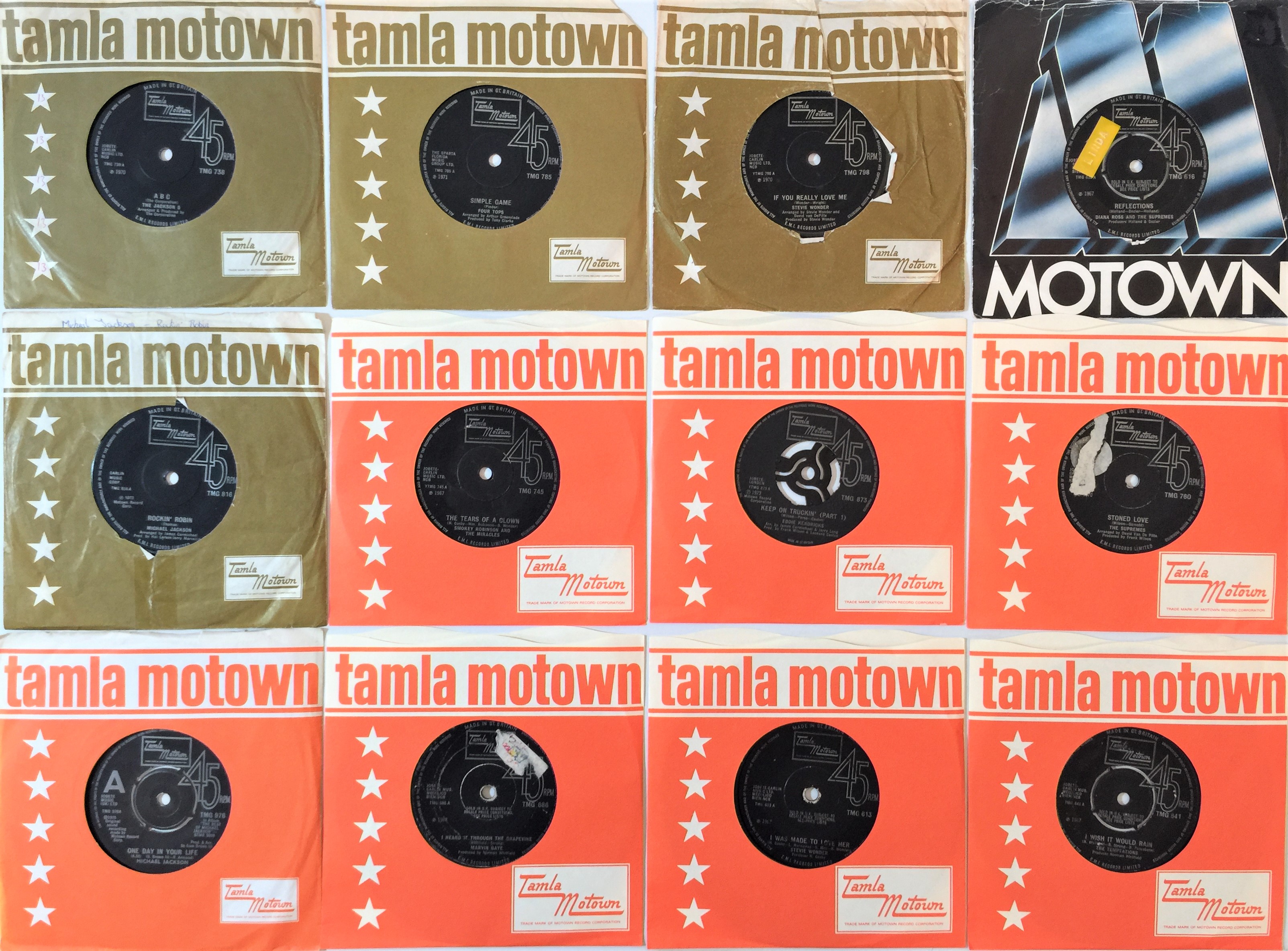 Lot 877 - TAMLA MOTOWN - 7" COLLECTION
