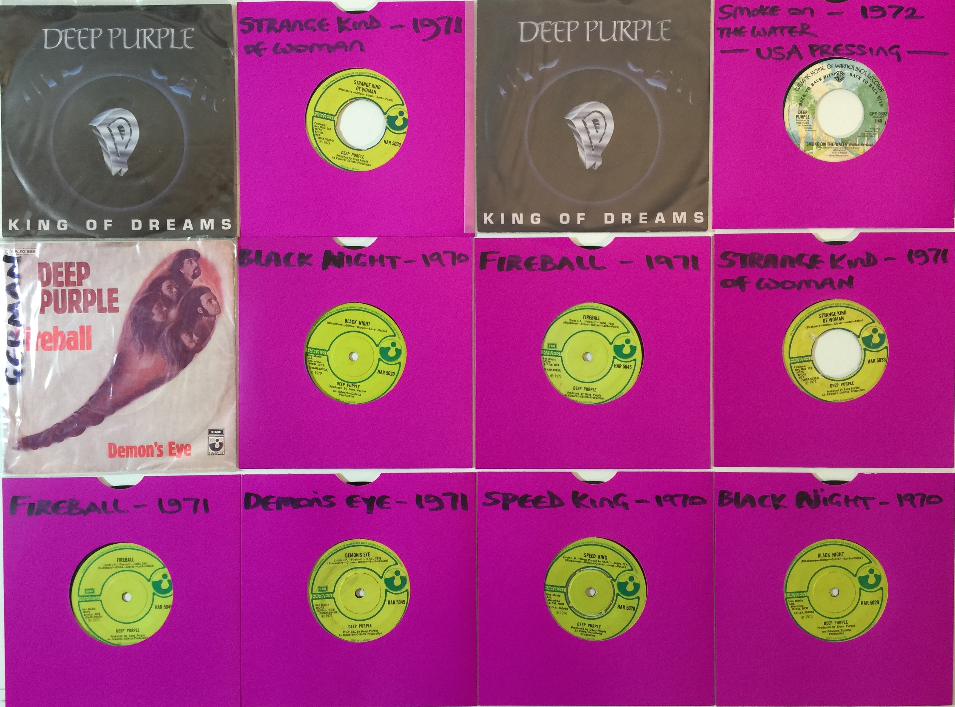 Lot 880 - DEEP PURPLE/RAINBOW - 7"/LP COLLECTION