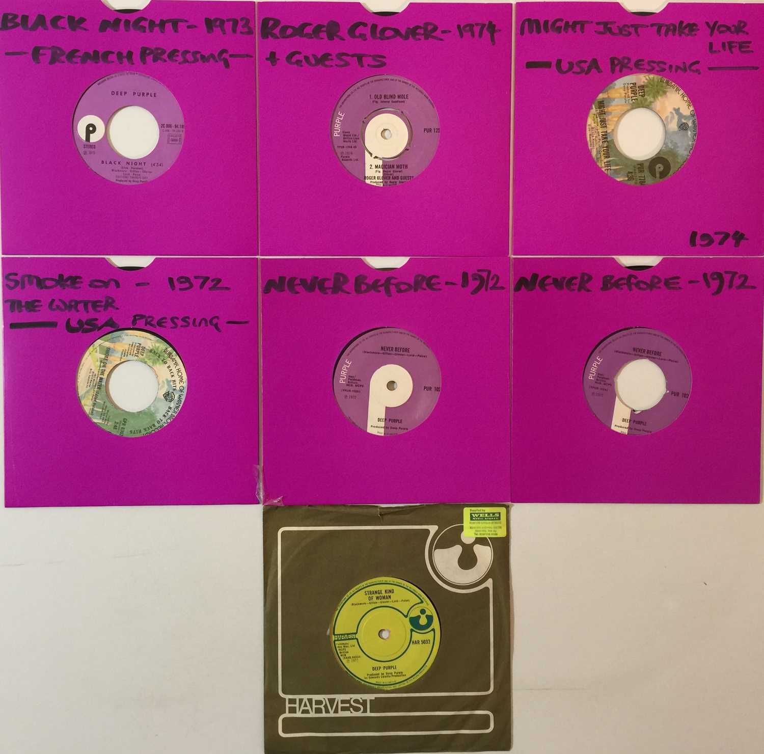 Lot 880 - DEEP PURPLE/RAINBOW - 7"/LP COLLECTION