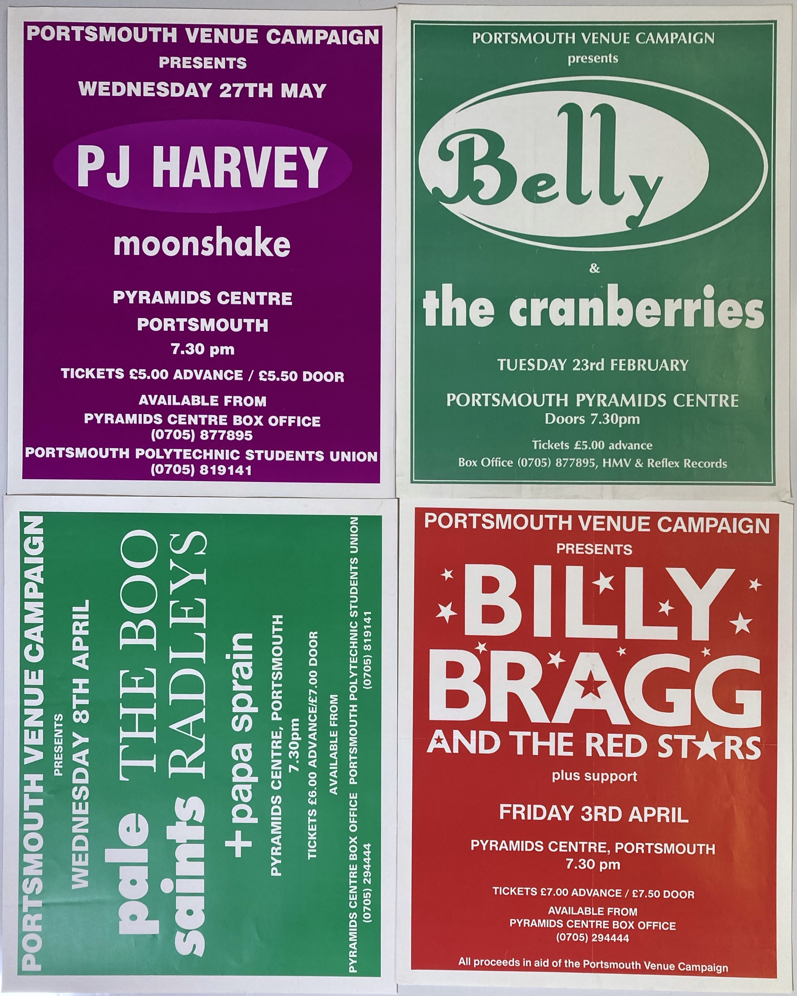 Lot 276 - 1990S CONCERT POSTERS - PJ HARVEY / BILLY
