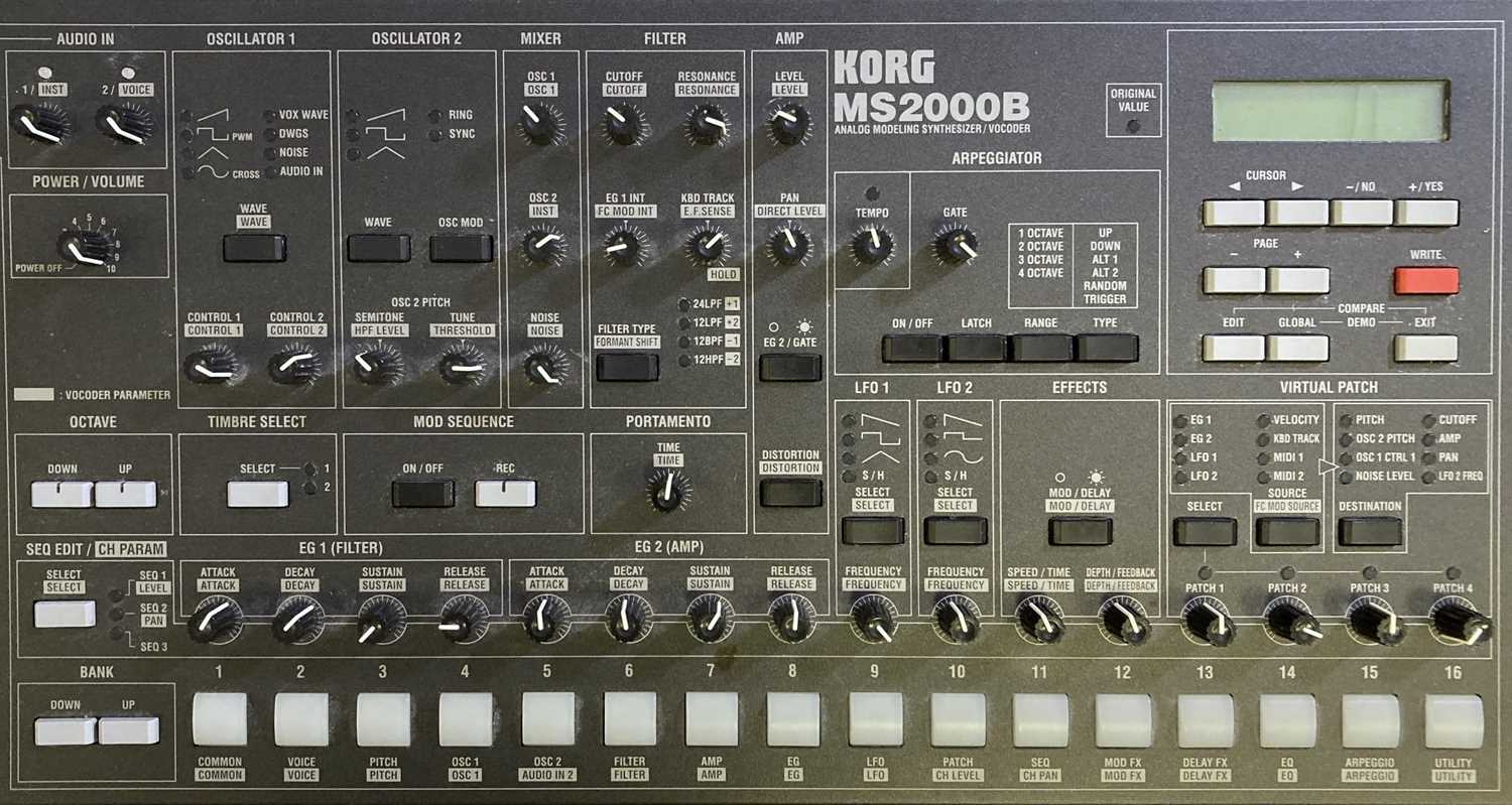 Lot 13 - KORG MS2000B SYNTHESIZER IN FLIGHT CASE.