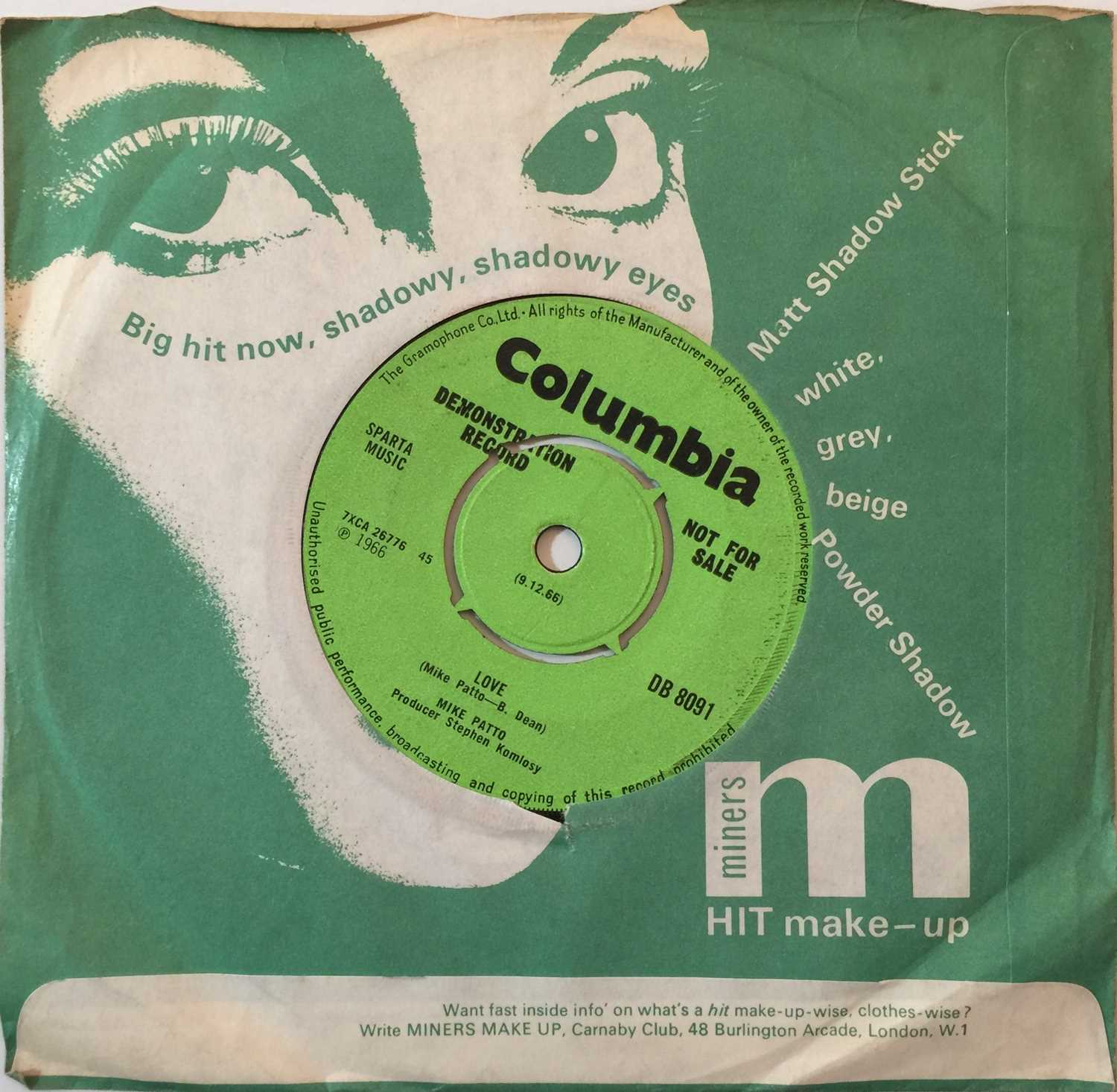 Lot 25 - MIKE PATTO - CAN'T STOP TALKIN' ABOUT MY BABY