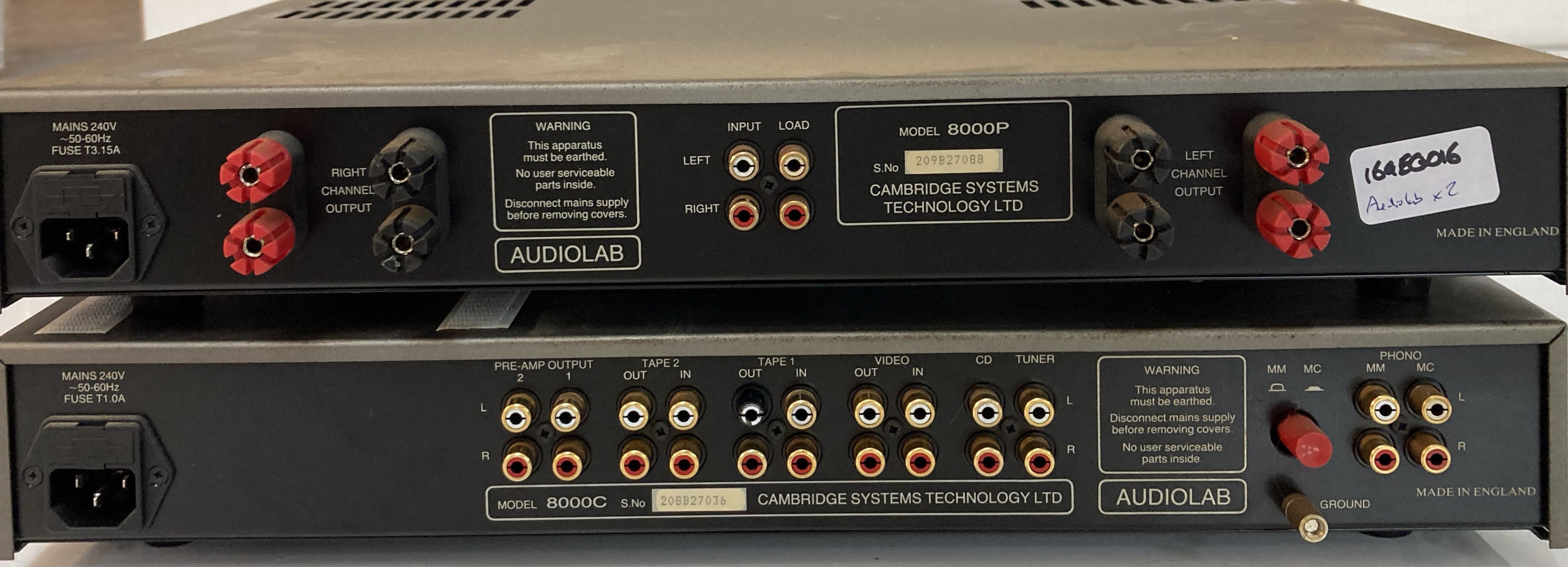 Lot 14 - AUDIOLAB POWER AMPLIFIER & PRE-AMP
