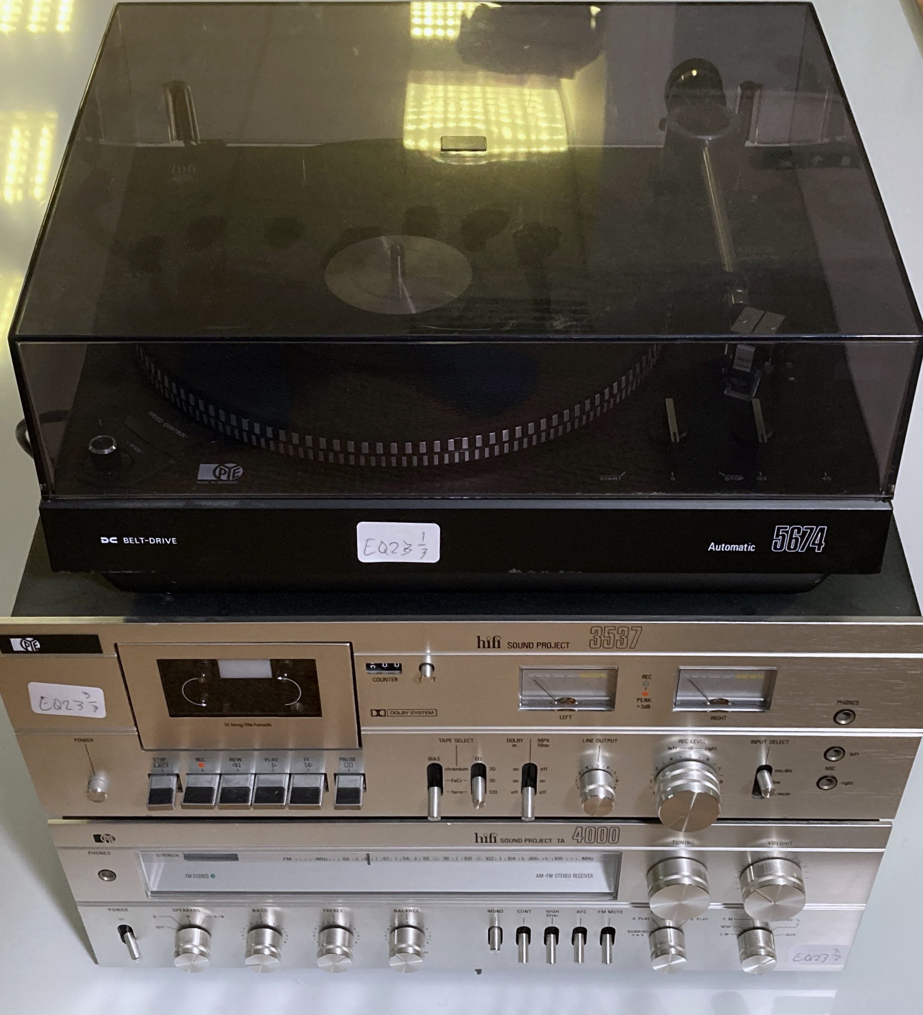 Lot 21 - PYE HI-FI AND TURNTABLE.