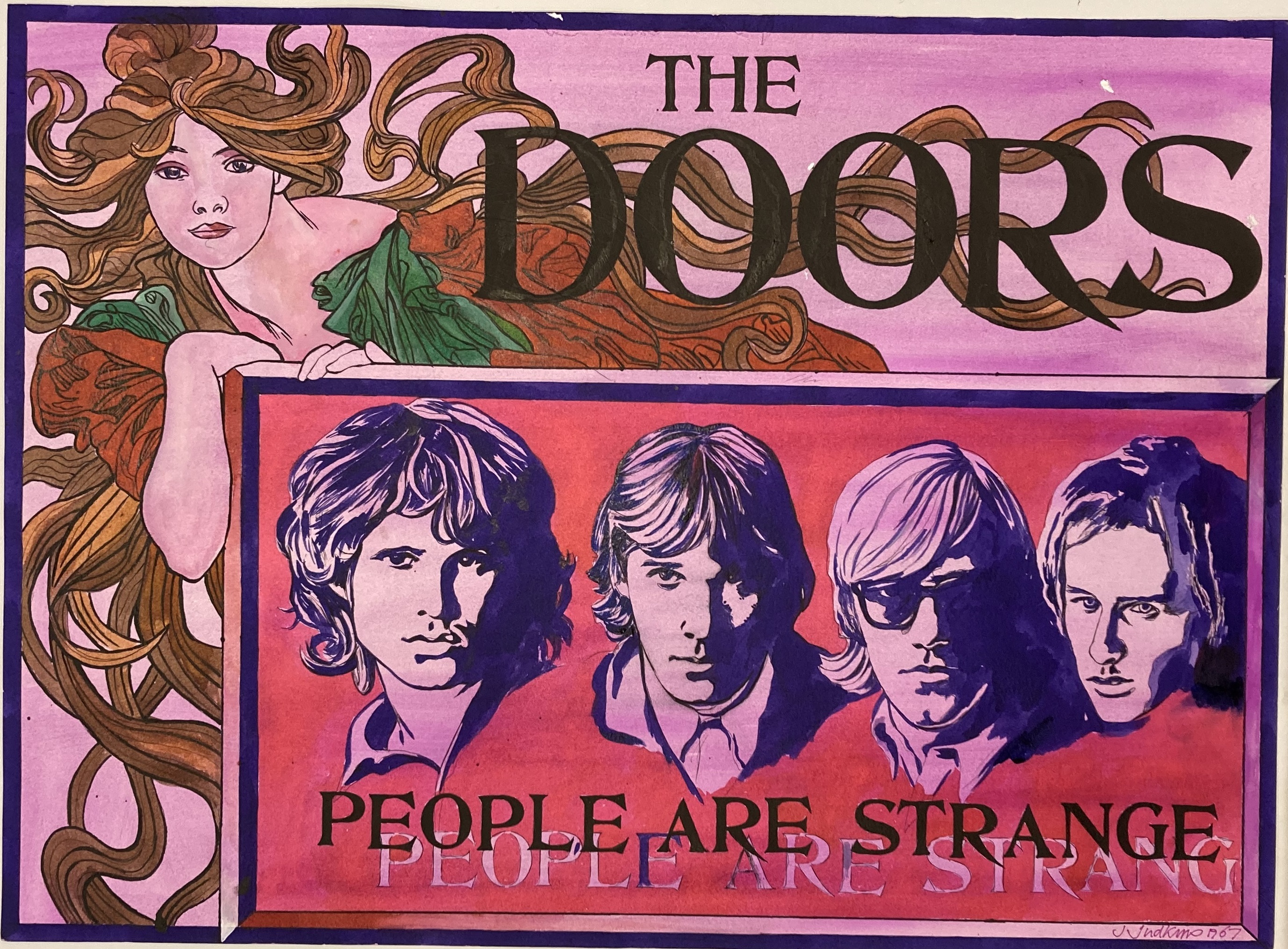 Lot 216 - THE DOORS HAND PAINTED POSTER