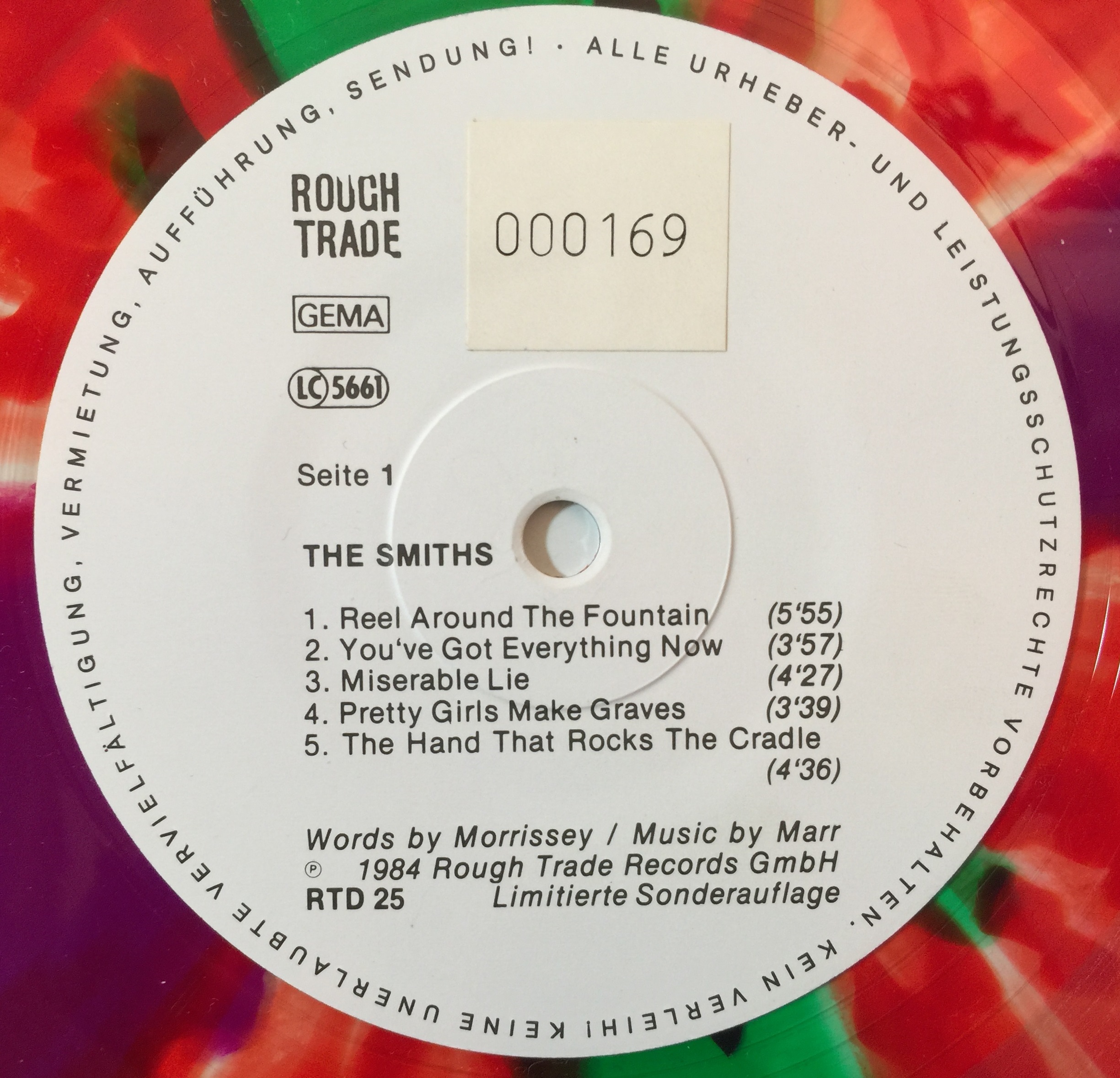 Lot 66 - THE SMITHS - THE SMITHS LP - ORIGINAL GERMAN