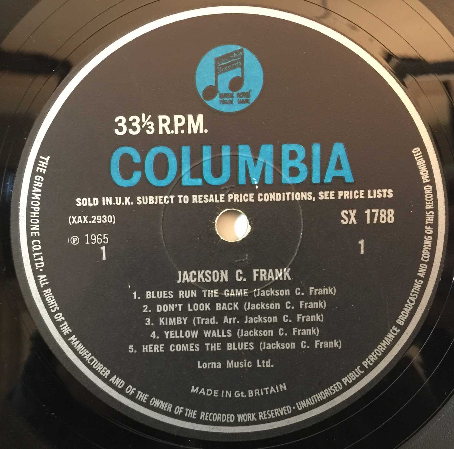 Lot 75 - JACKSON C. FRANK - JACKSON C. FRANK LP