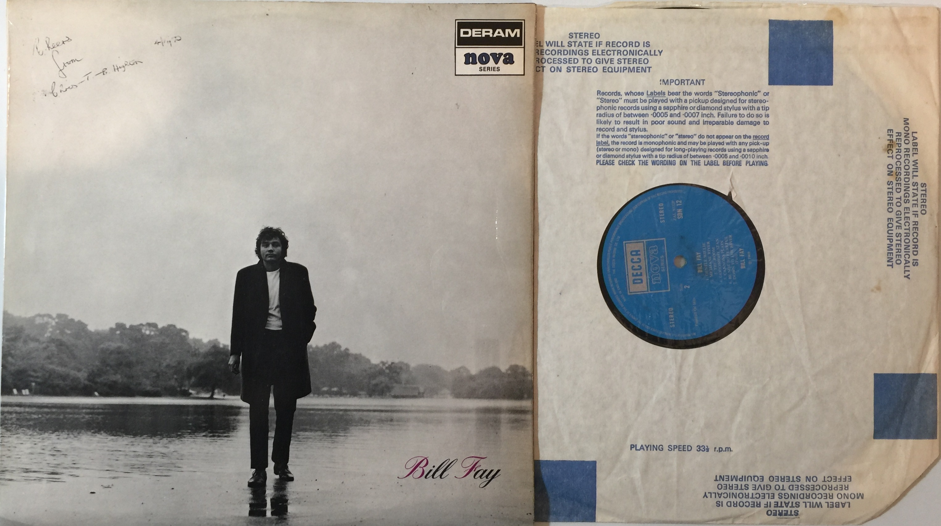 Lot 105 - BILL FAY - BILL FAY LP (ORIGINAL UK STEREO