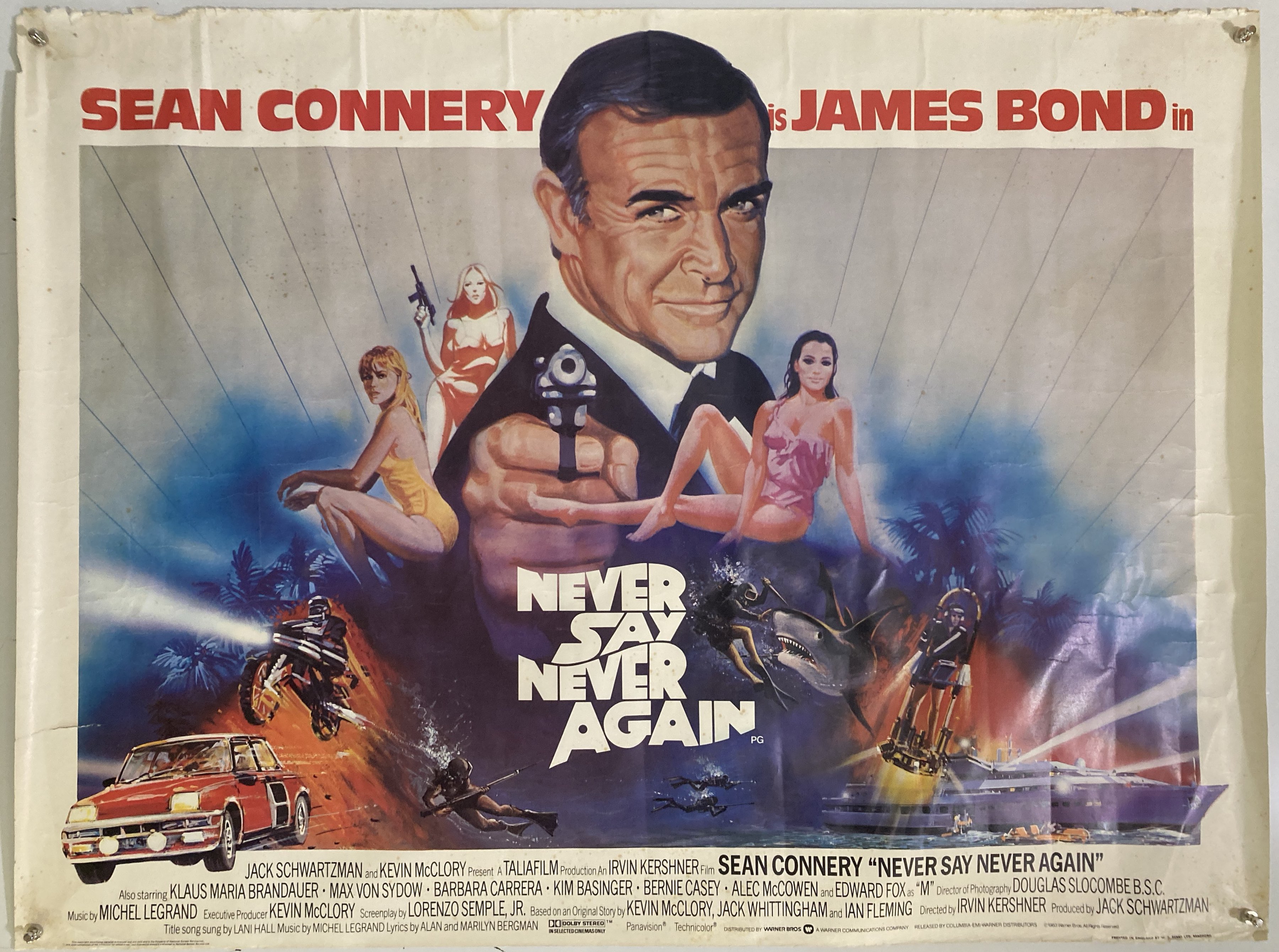 Lot 261 - JAMES BOND - NEVER SAY NEVER AGAIN UK QUAD