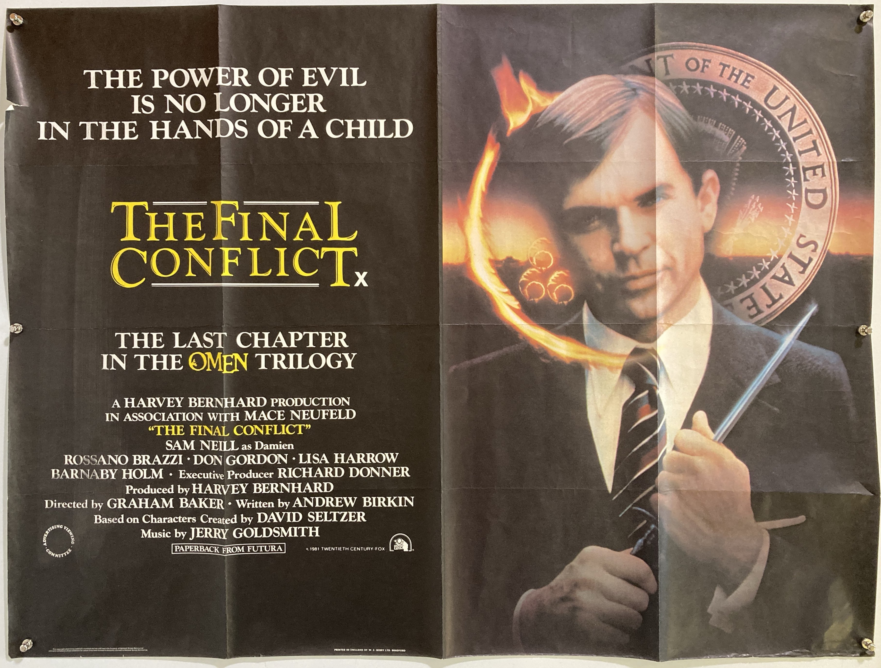 Lot 287 - EIGHT HORROR/SCI-FI MOVIE POSTERS.