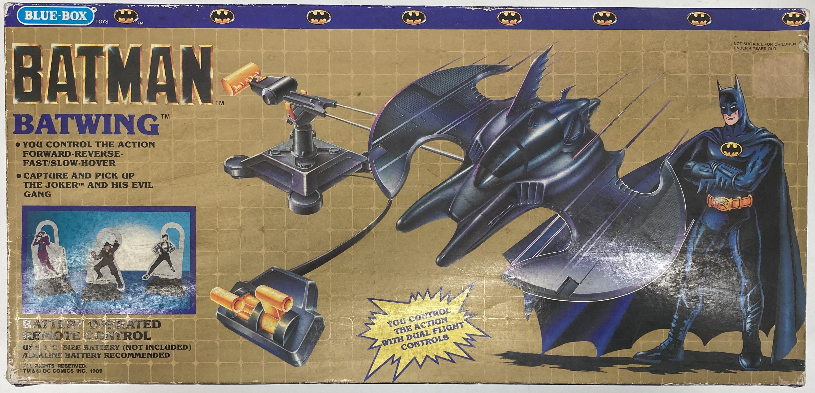 Lot 67 - BATMAN TOYS (BATWING, BATMOBILE).
