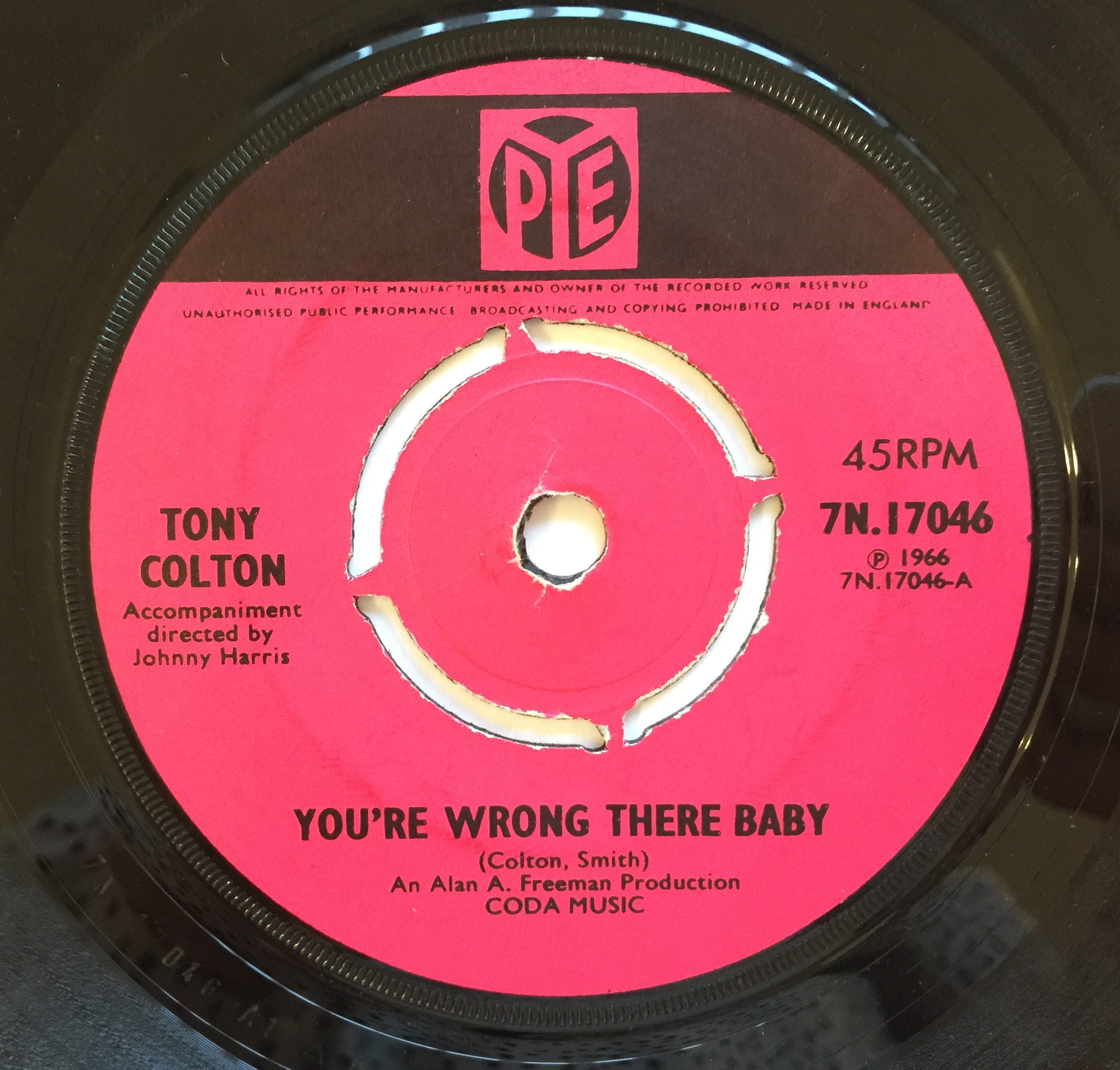 Lot 36 - TONY COLTON - ORIGINAL UK 7"
