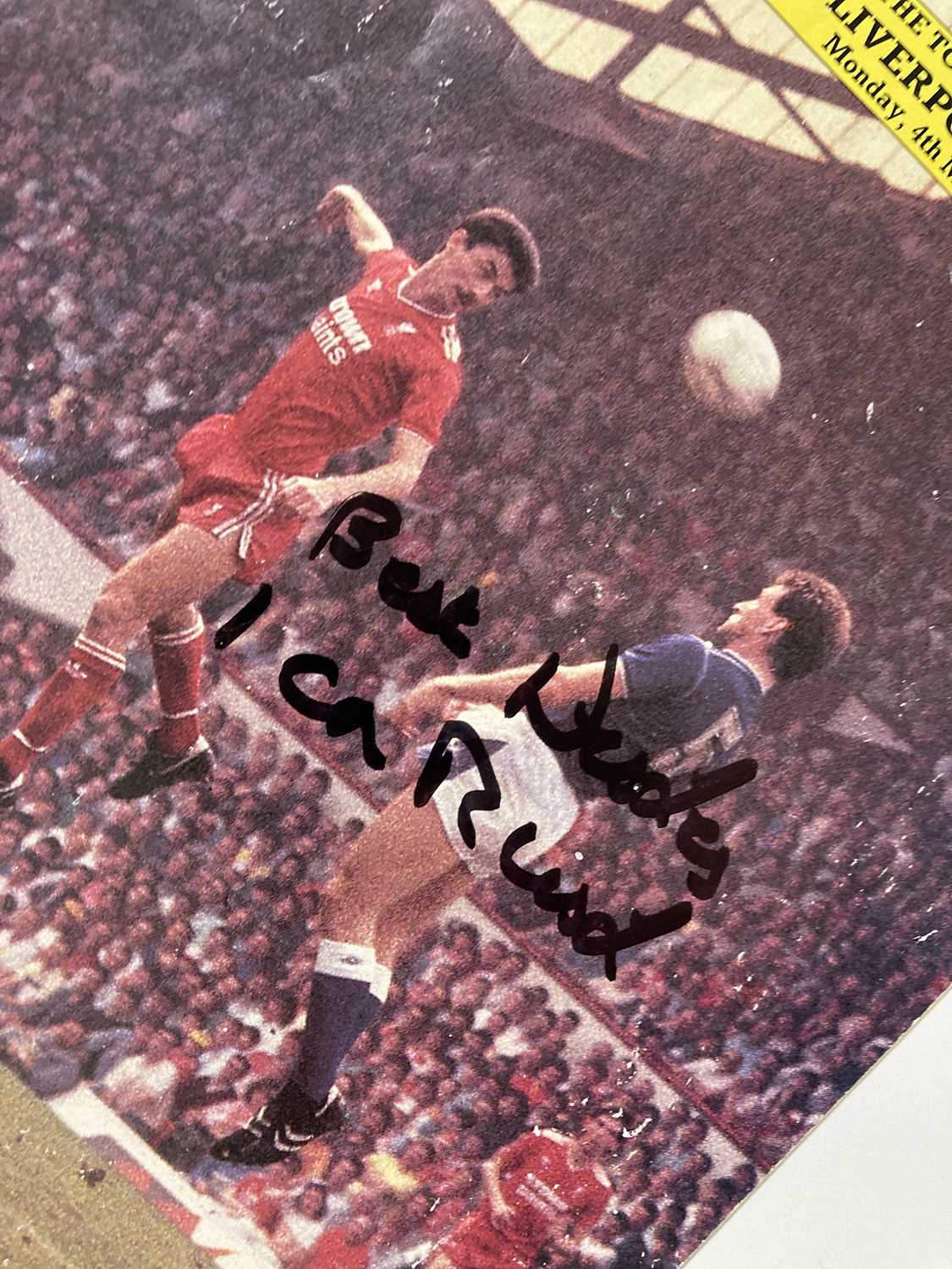 Lot 194 - LIVERPOOL FC SIGNED ITEMS AND STAMPED PHOTO
