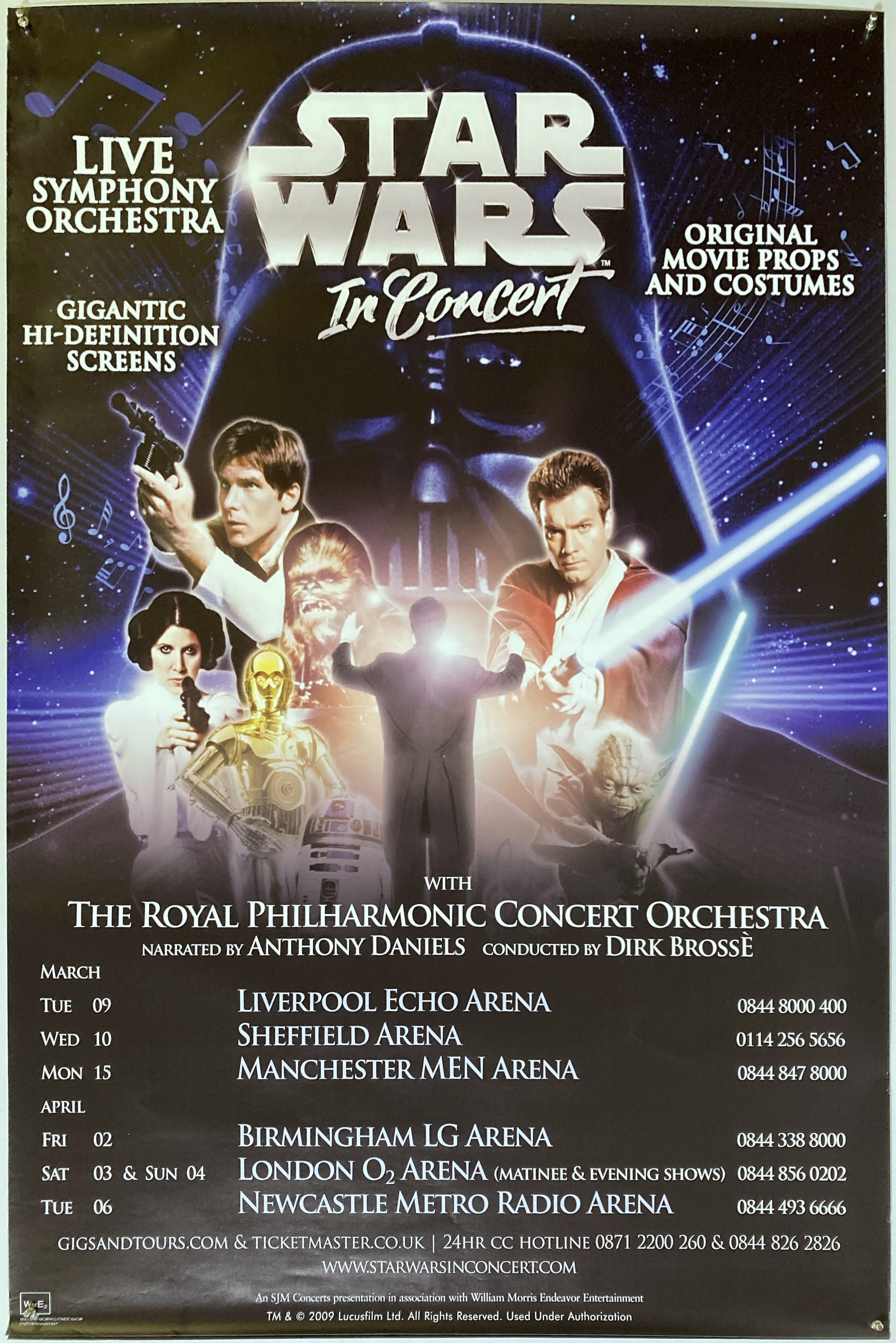 Lot 242 - MANCHESTER ARENA CONCERT UK BILLBOARD