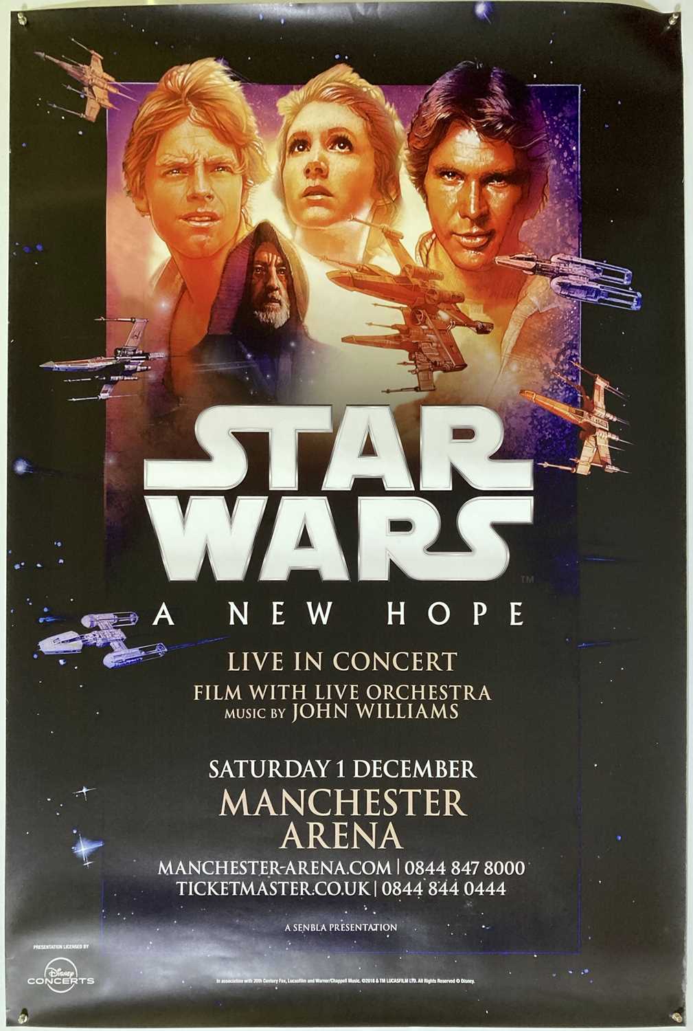 Lot 242 - MANCHESTER ARENA CONCERT UK BILLBOARD