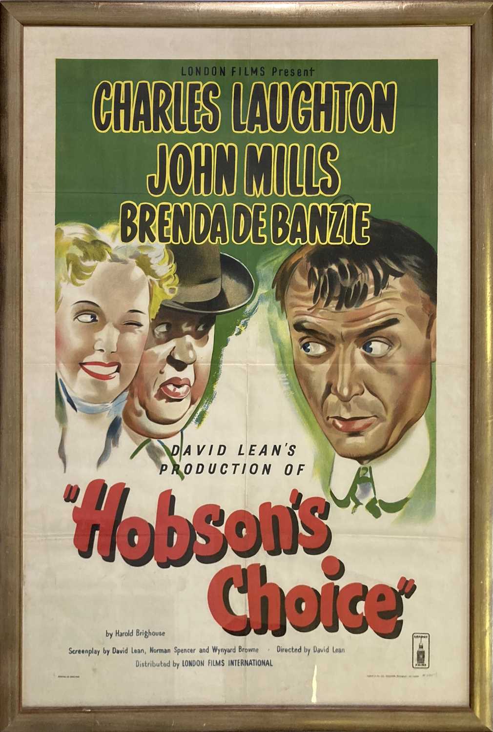 Lot 373 HOBSON S CHOICE ONE SHEET POSTER Lot 373 HOBSON S CHOICE ONE SHEET POSTER