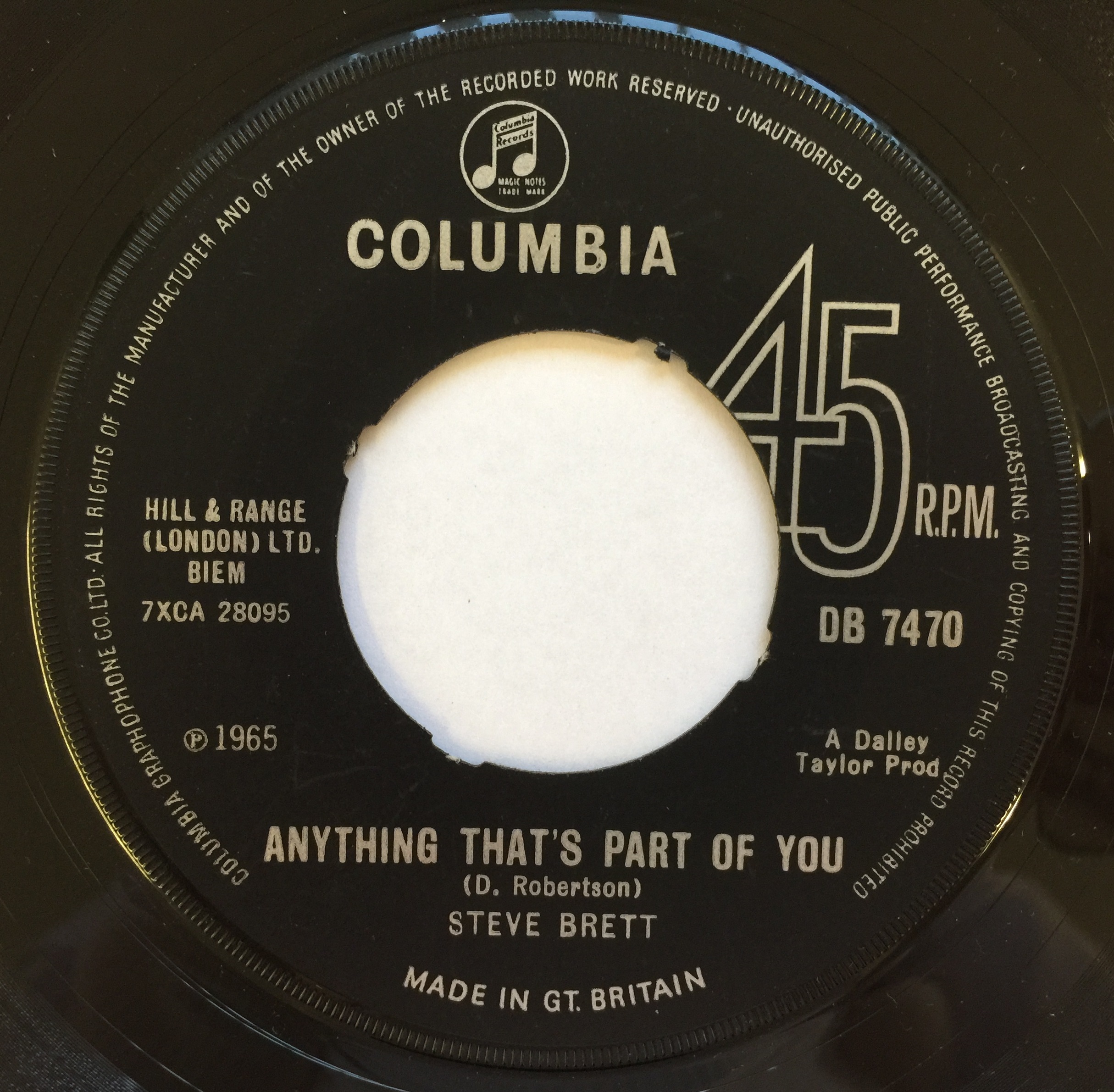 Lot 54 - STEVE BRETT (PRE SLADE) - WISHING 7"