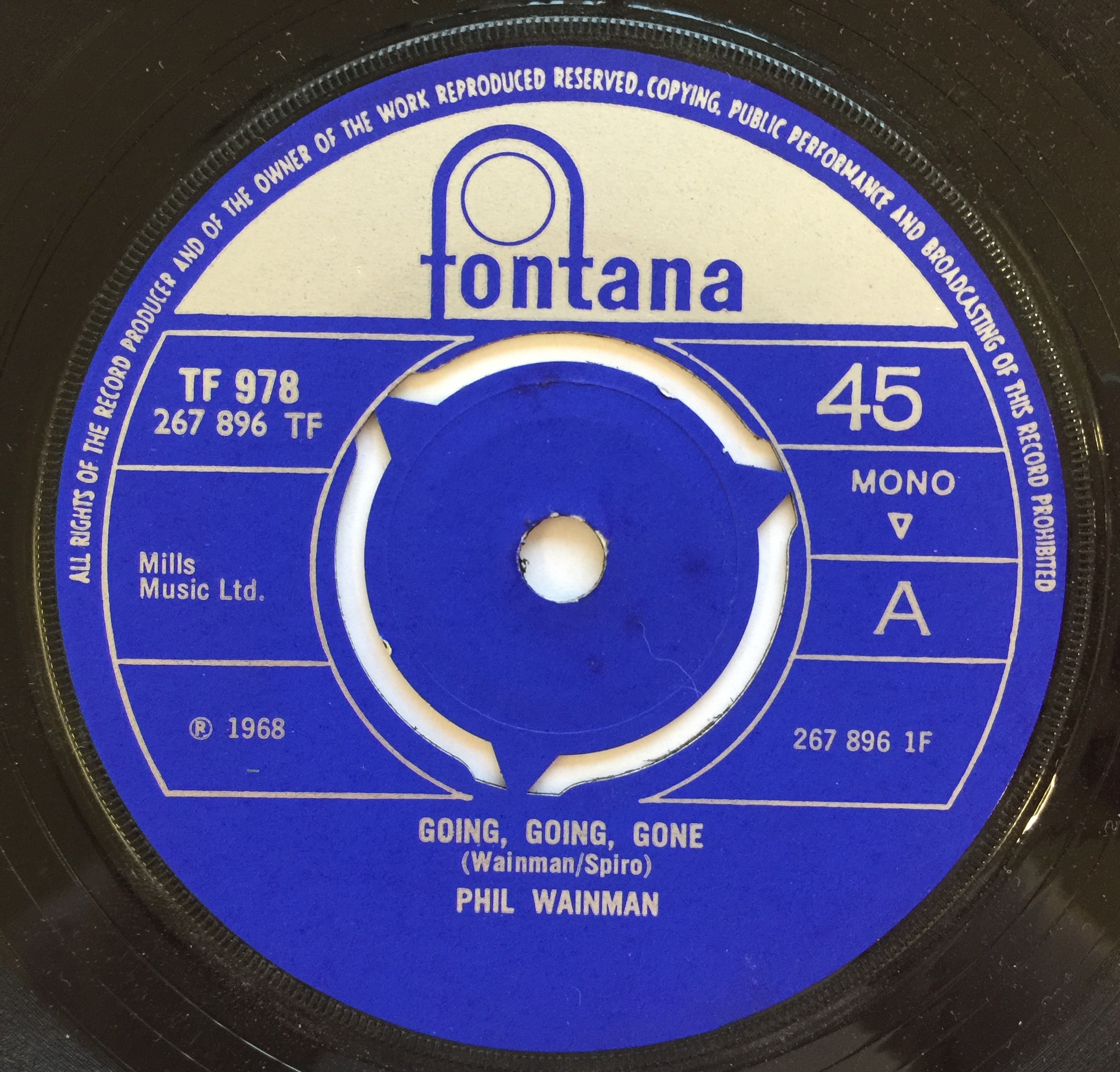 Lot 63 - PHIL WAINMAN - GOING, GOING, GONE 7"