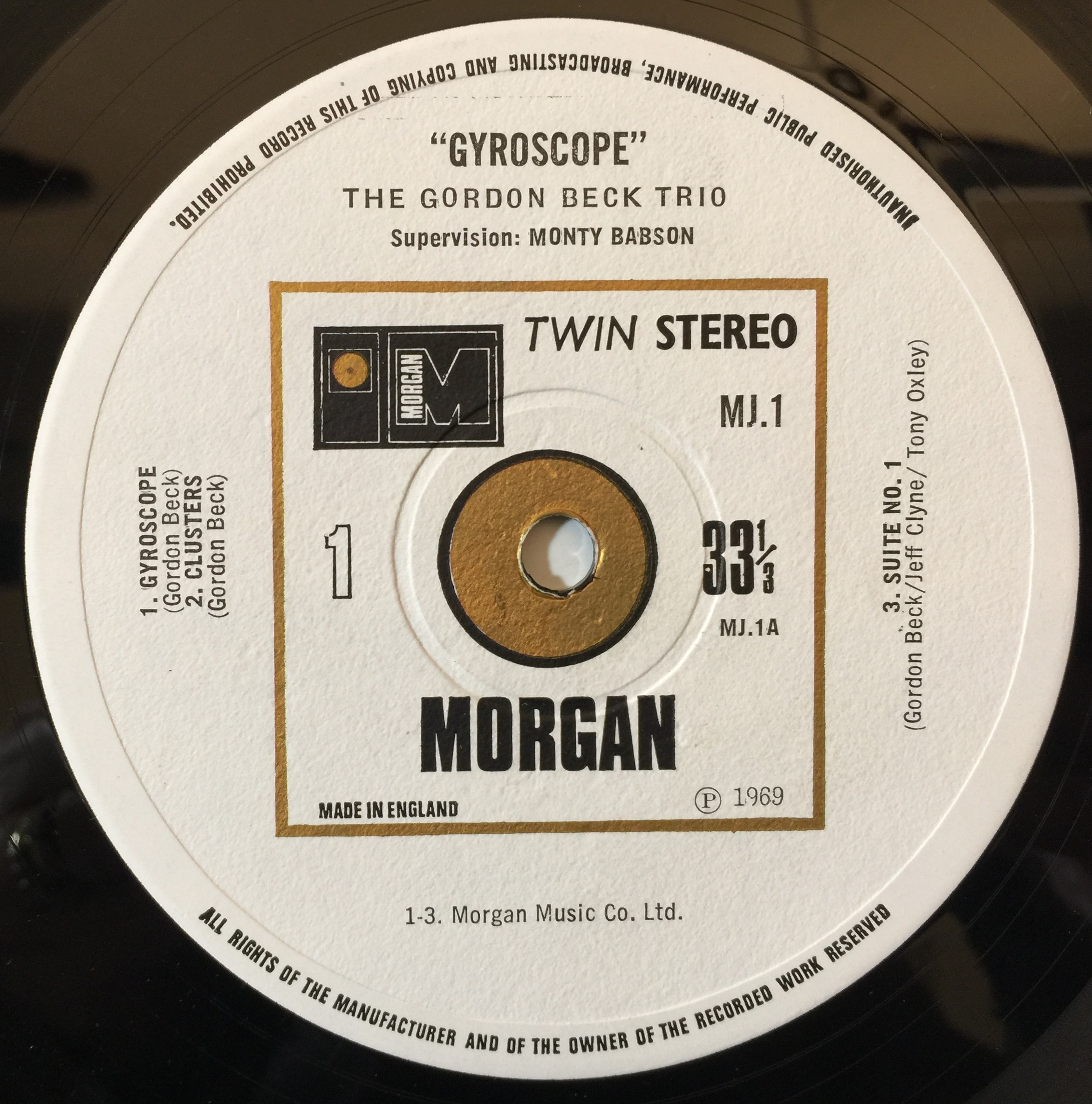 Lot 92 - THE GORDON BECK TRIO - GYROSCOPE LP (ORIGINAL
