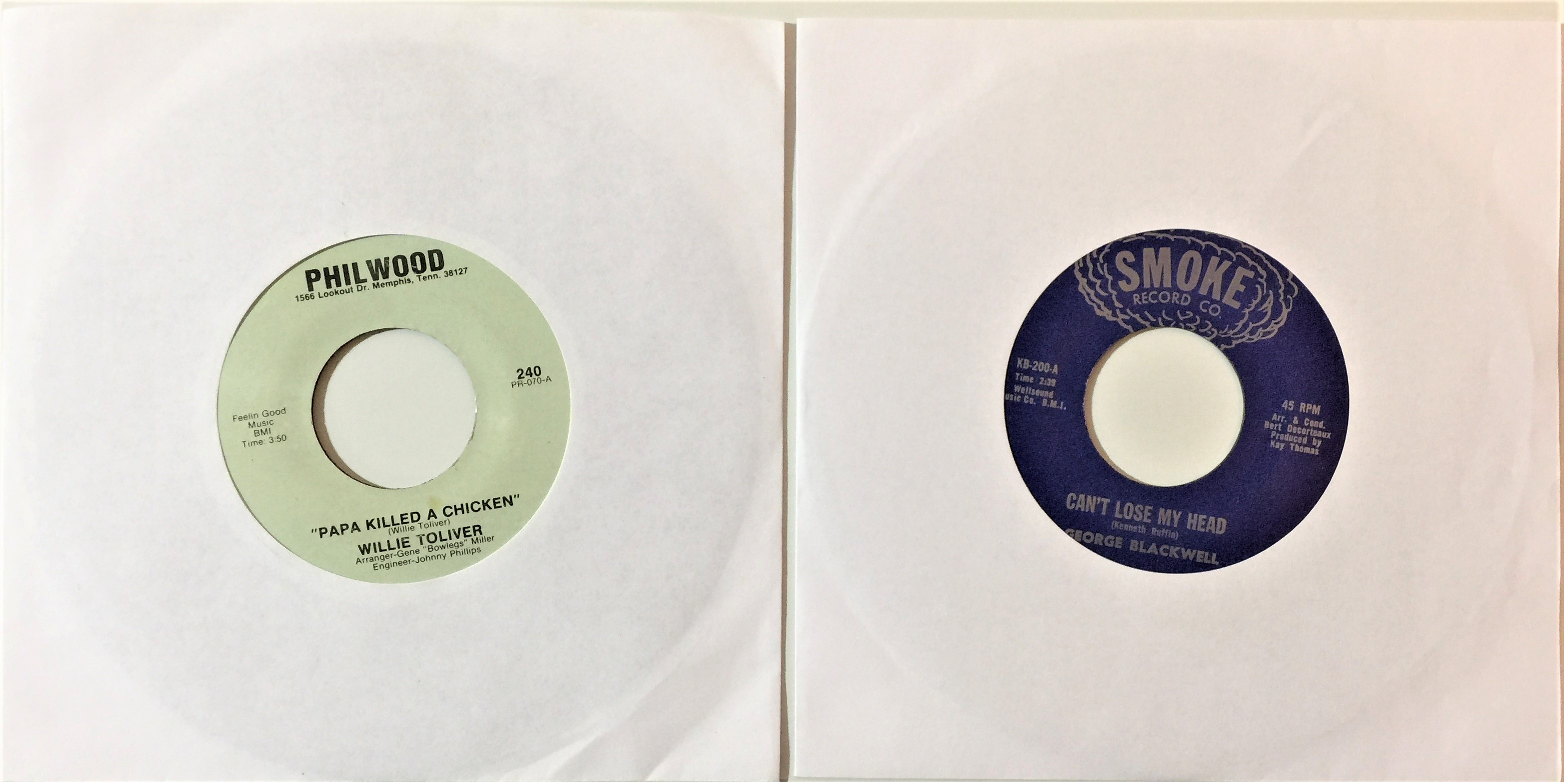 Lot 1168 - GEORGE BLACKWELL/ WILLIE TOLIVER - US 7"