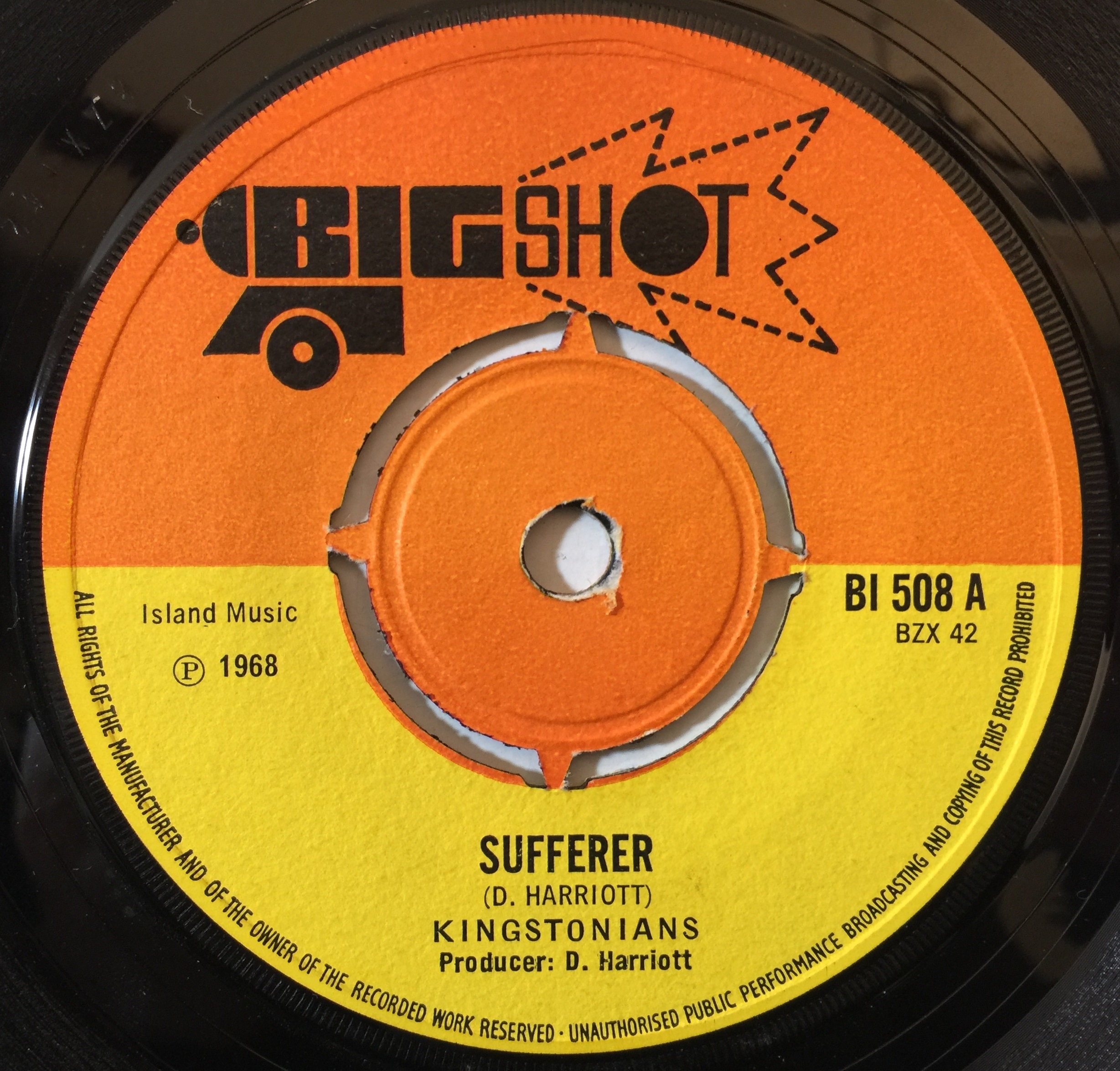 Lot 151 - KINGSTONIANS - SUFFERER 7" (ORIGINAL UK COPY