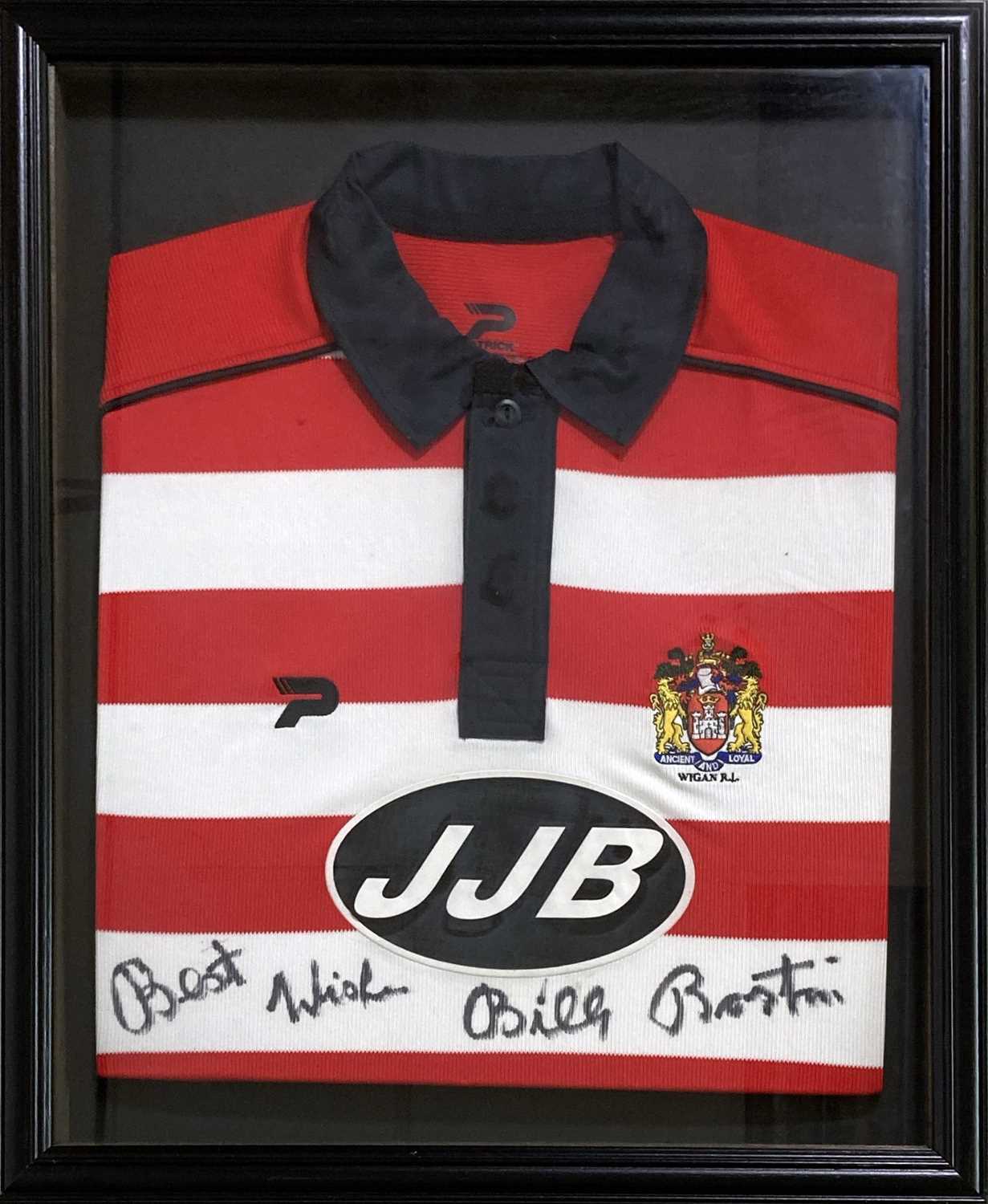 Lot 201 - WIGAN - RUGBY SIGNED SHIRTS.