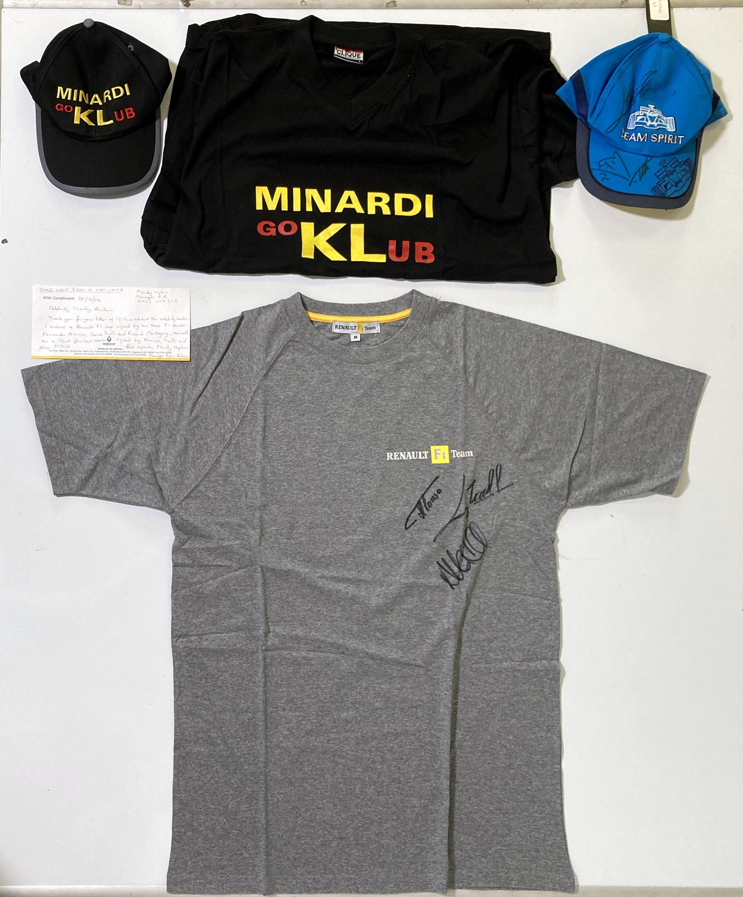 Lot 205 - FORMULA ONE SIGNED CLOTHING & MERCH