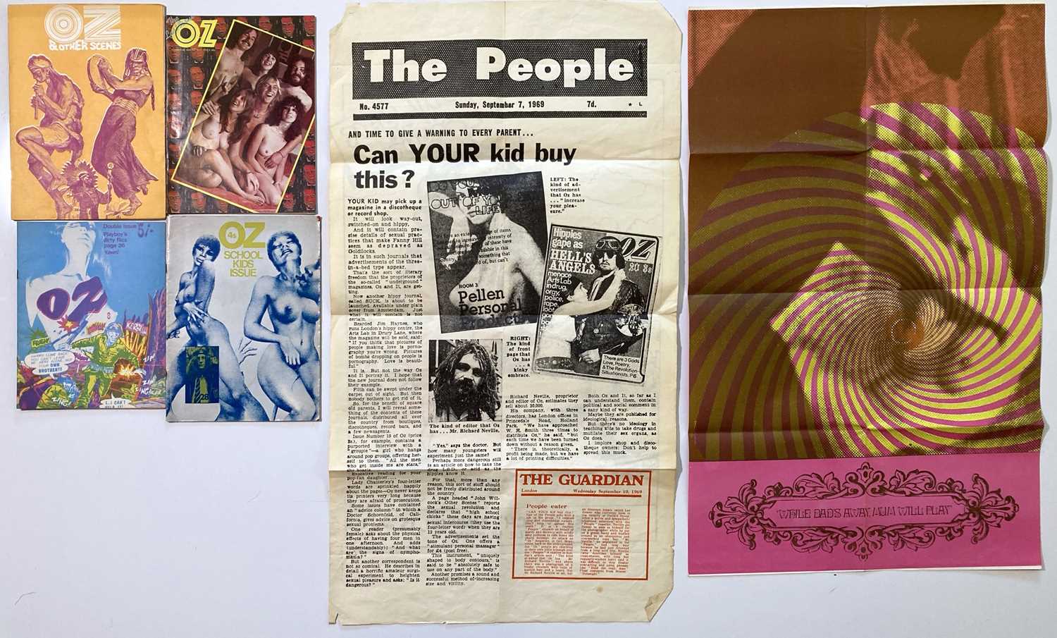 Lot 32 - OZ MAGAZINE COLLECTION WITH POSTERS.