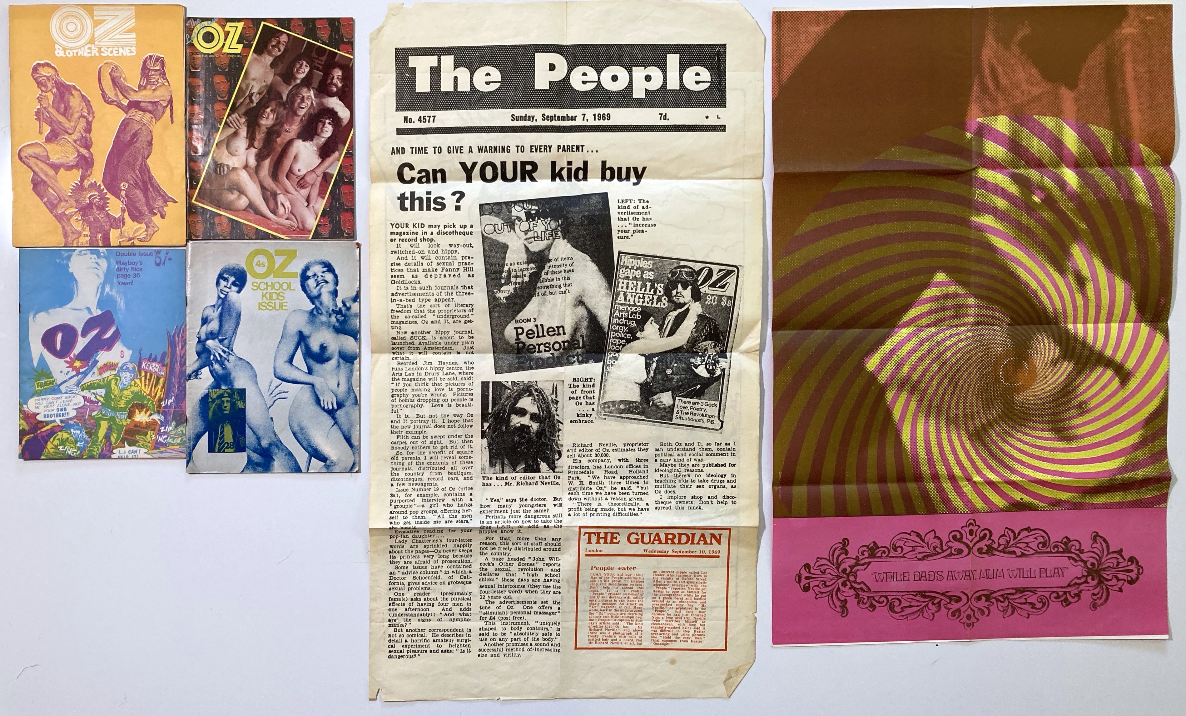 Lot 32 - OZ MAGAZINE COLLECTION WITH POSTERS.