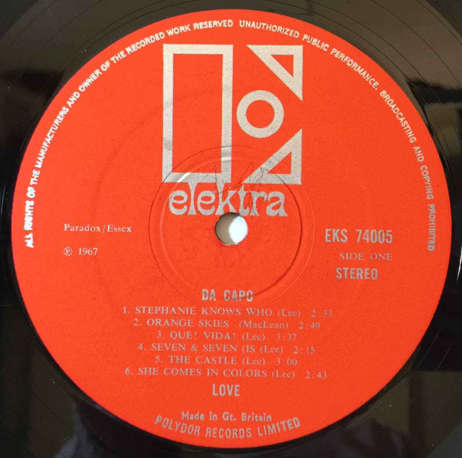 Lot 804 - LOVE/ ECLECTION - ELEKTRA LP RARITIES