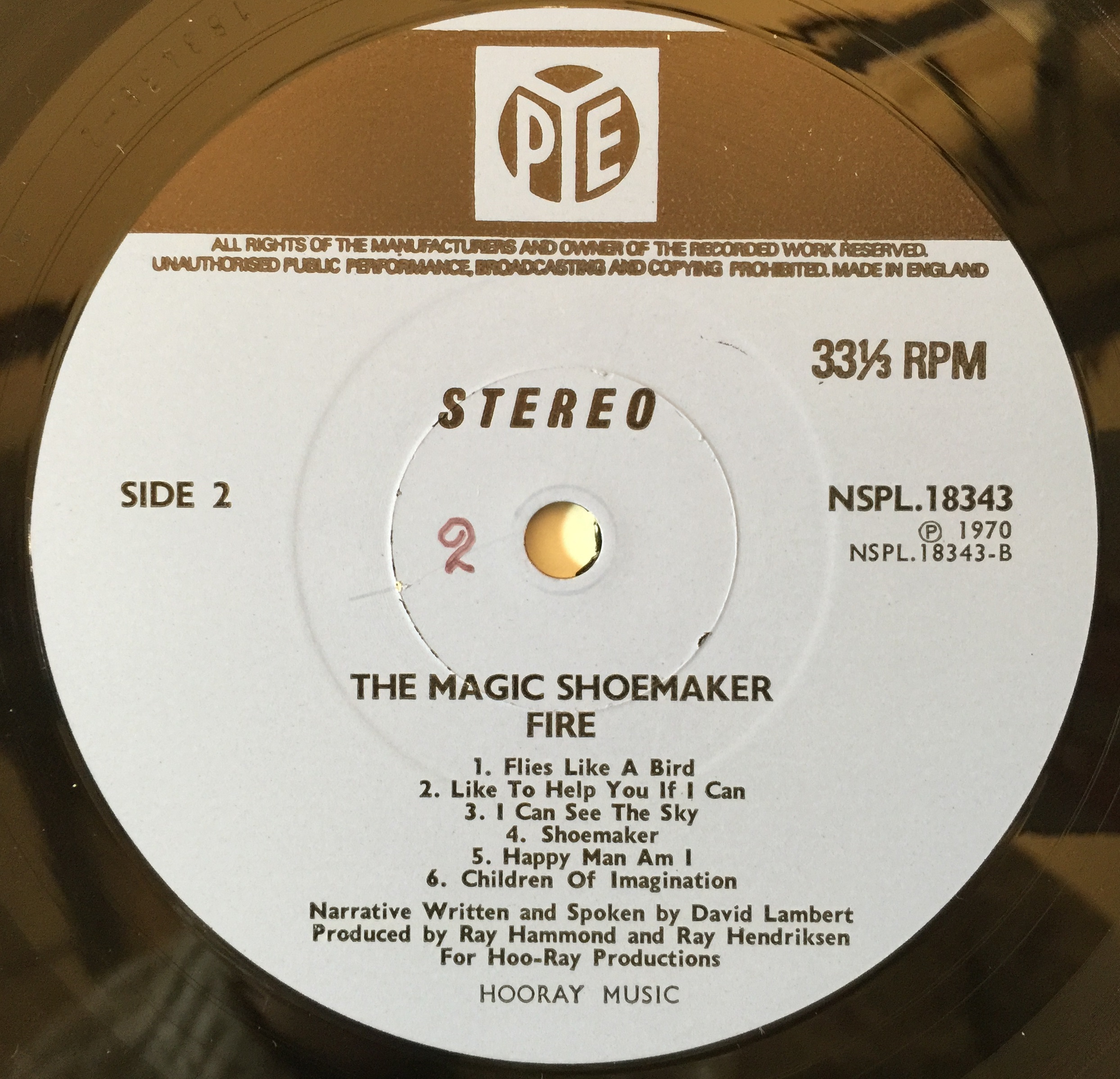 Lot 1058 - FIRE - THE MAGIC SHOEMAKER LP (ORIGINAL UK