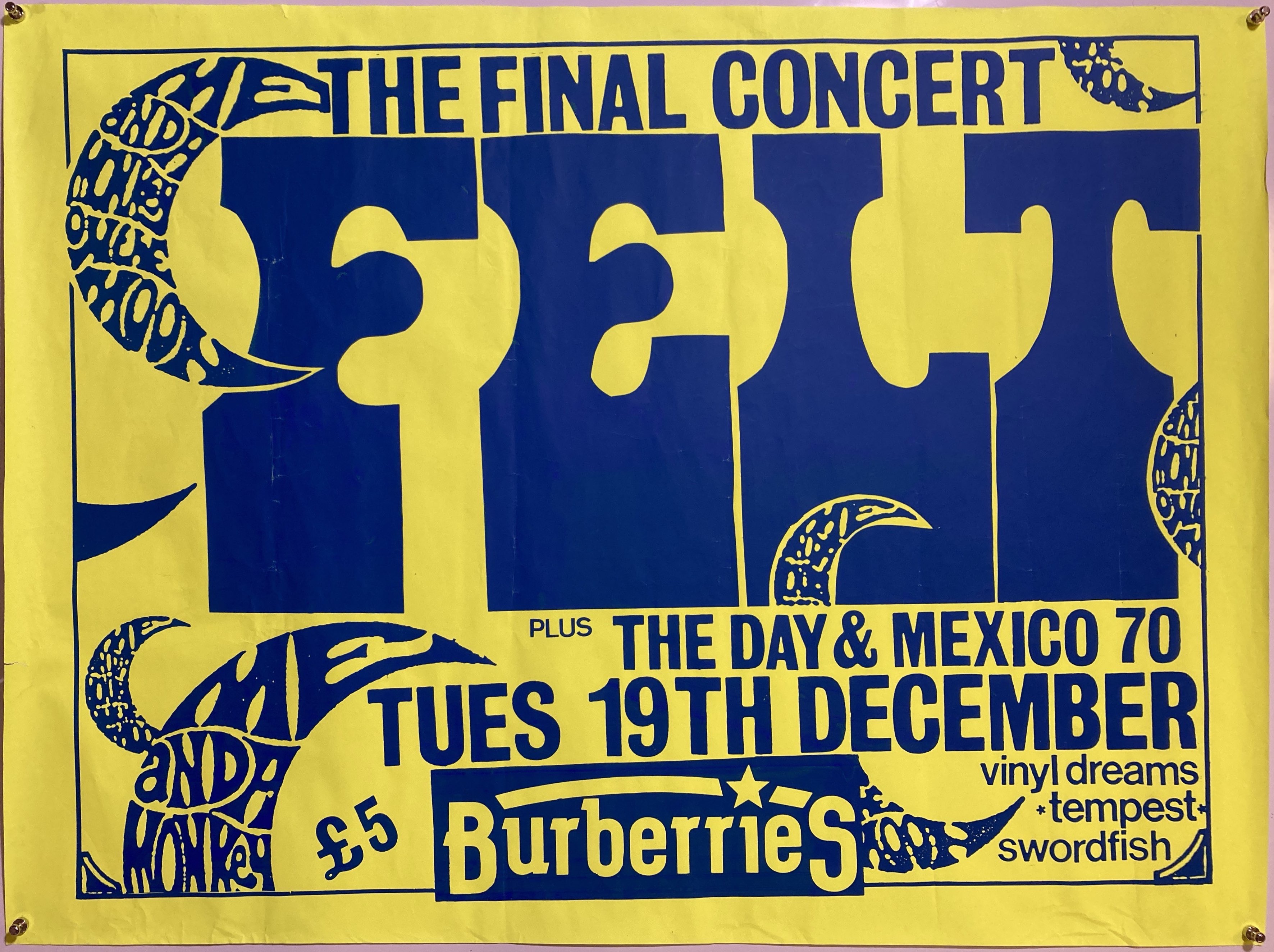 Lot 114 - FELT - FINAL CONCERT POSTER.