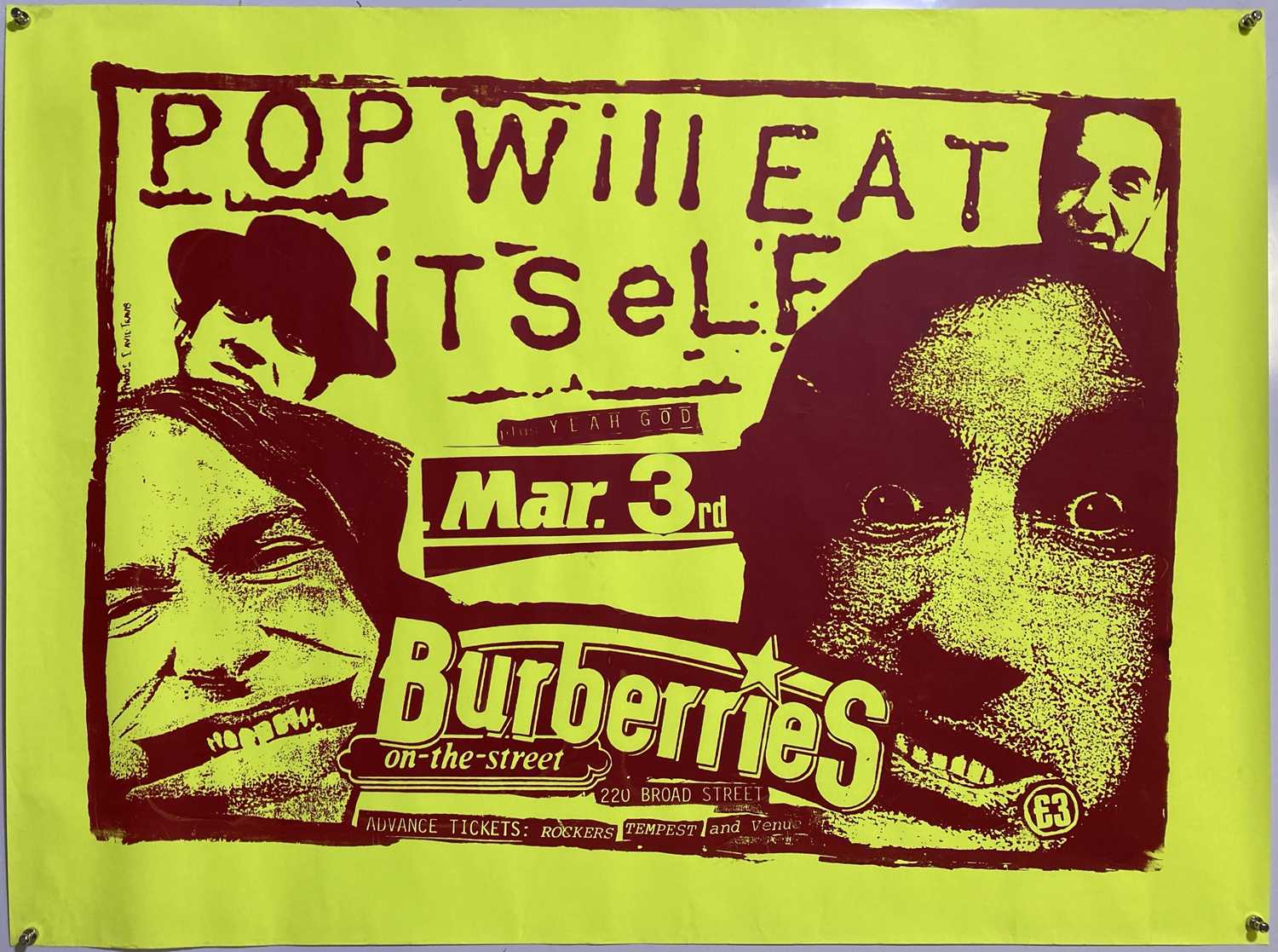 Lot 118 - POP WILL EAT ITSELF CONCERT POSTER AND
