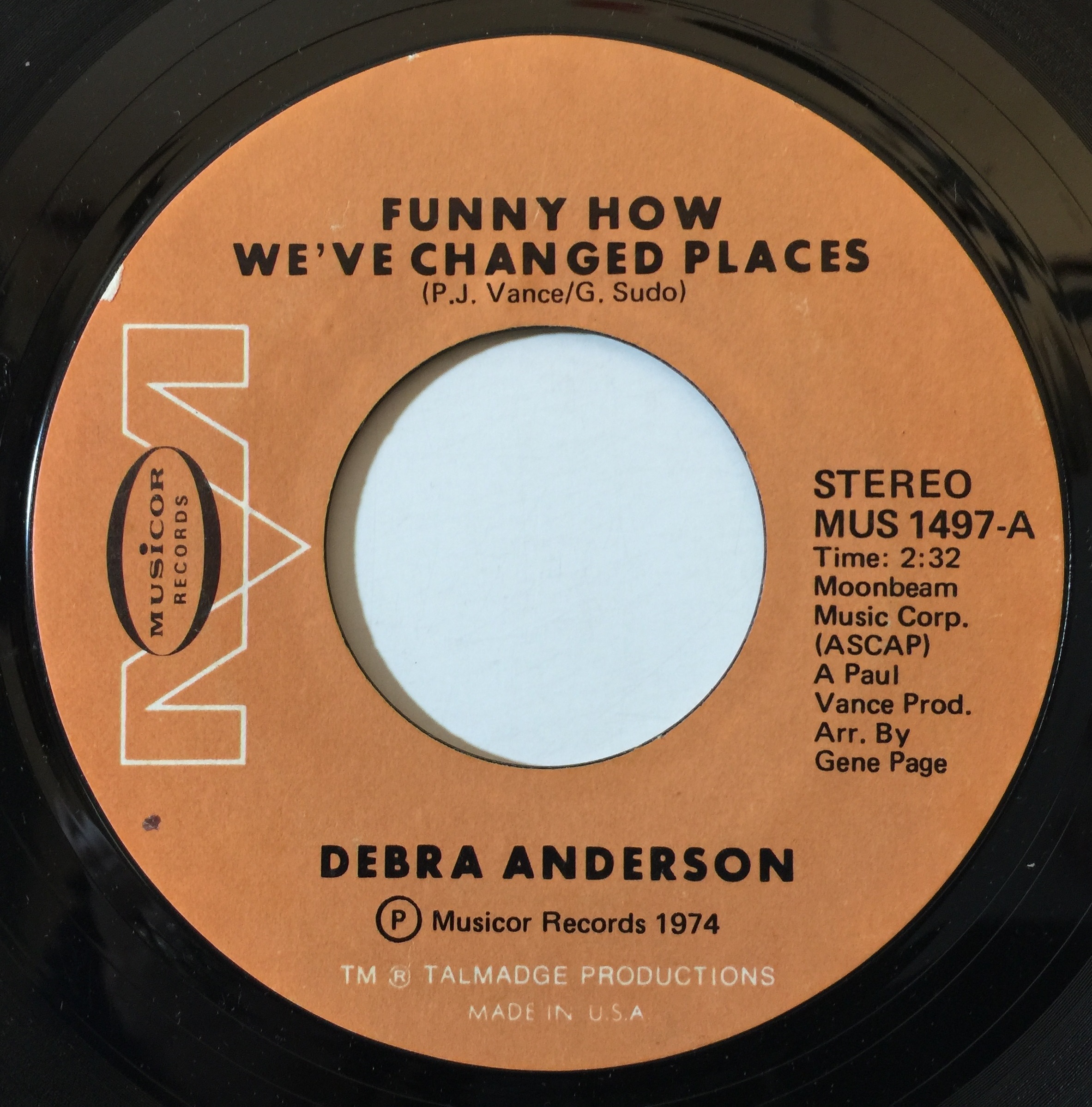 Lot 48 - DEBRA ANDERSON - FUNNY HOW WE'VE CHANGED