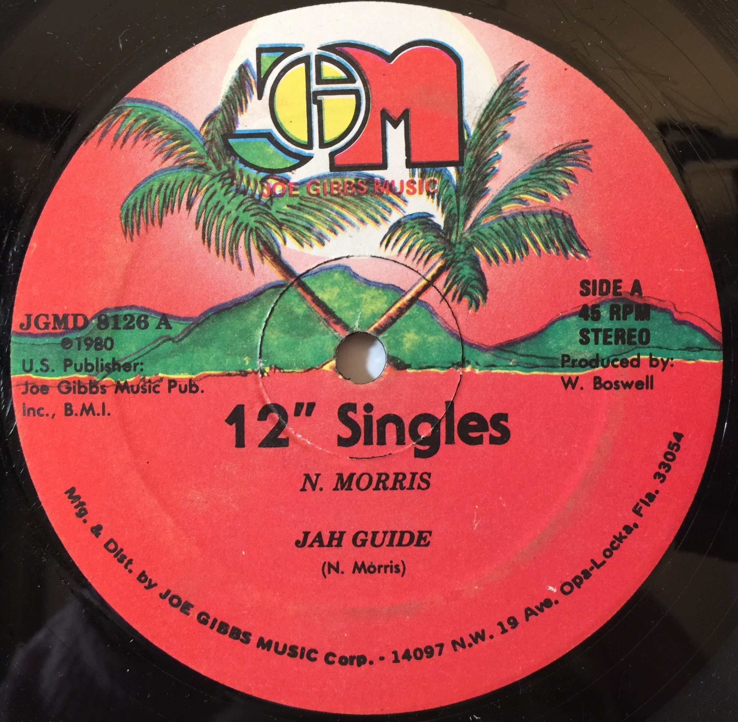Lot 76 - N. MORRIS - JAH GUIDE 12" (ORIGINAL US COPY