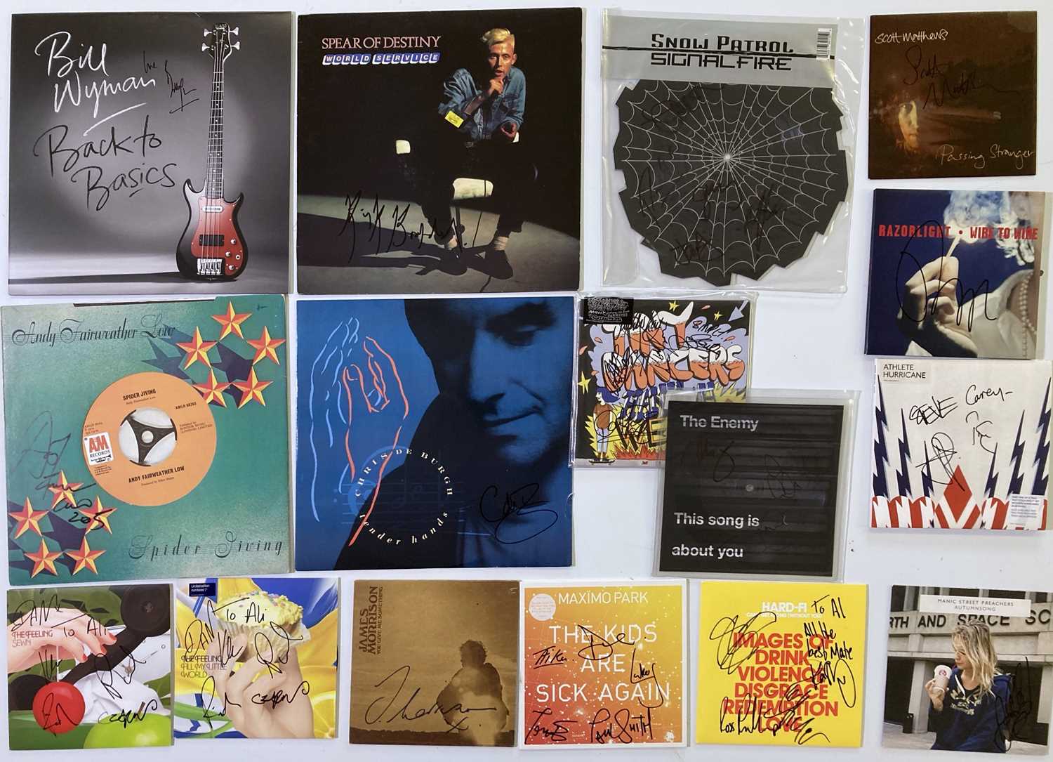 Lot 208 - INDIE ARTISTS - SIGNED RECORDS - ATHLETE