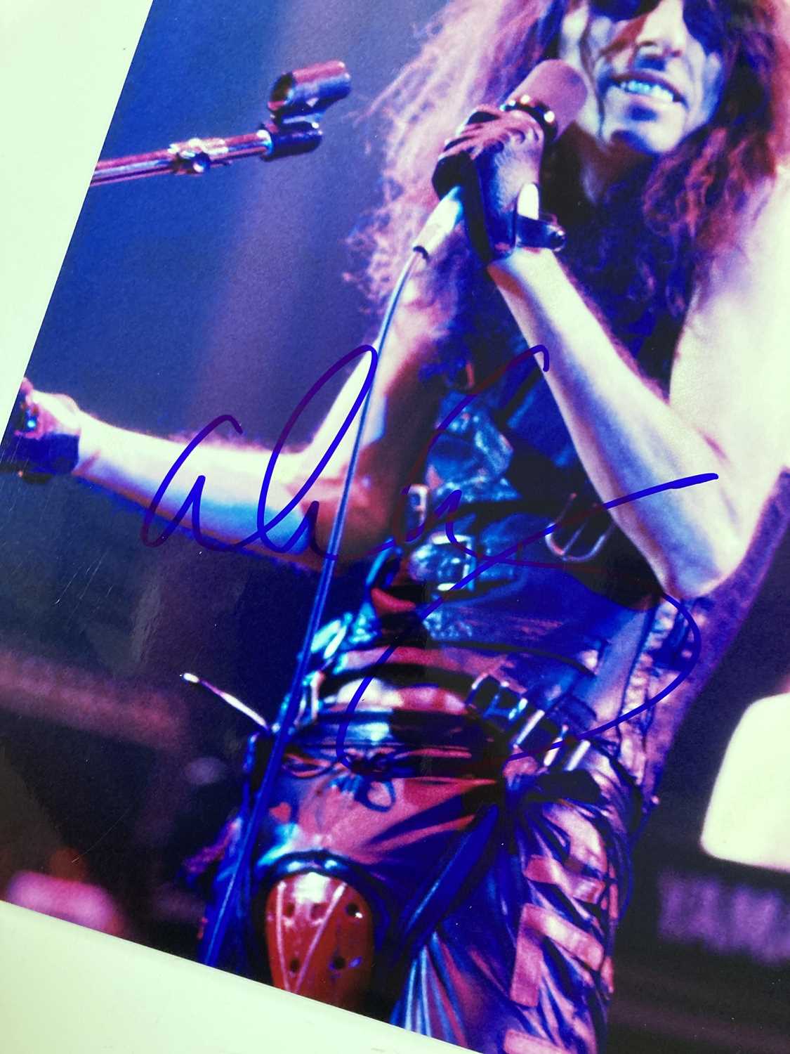 Lot 221 - ALICE COOPER SIGNED ITEMS.