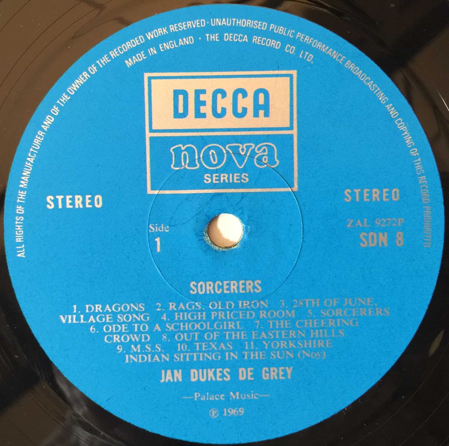 Lot 962 - JAN DUKES DE GREY - SORCERERS LP (UK STEREO
