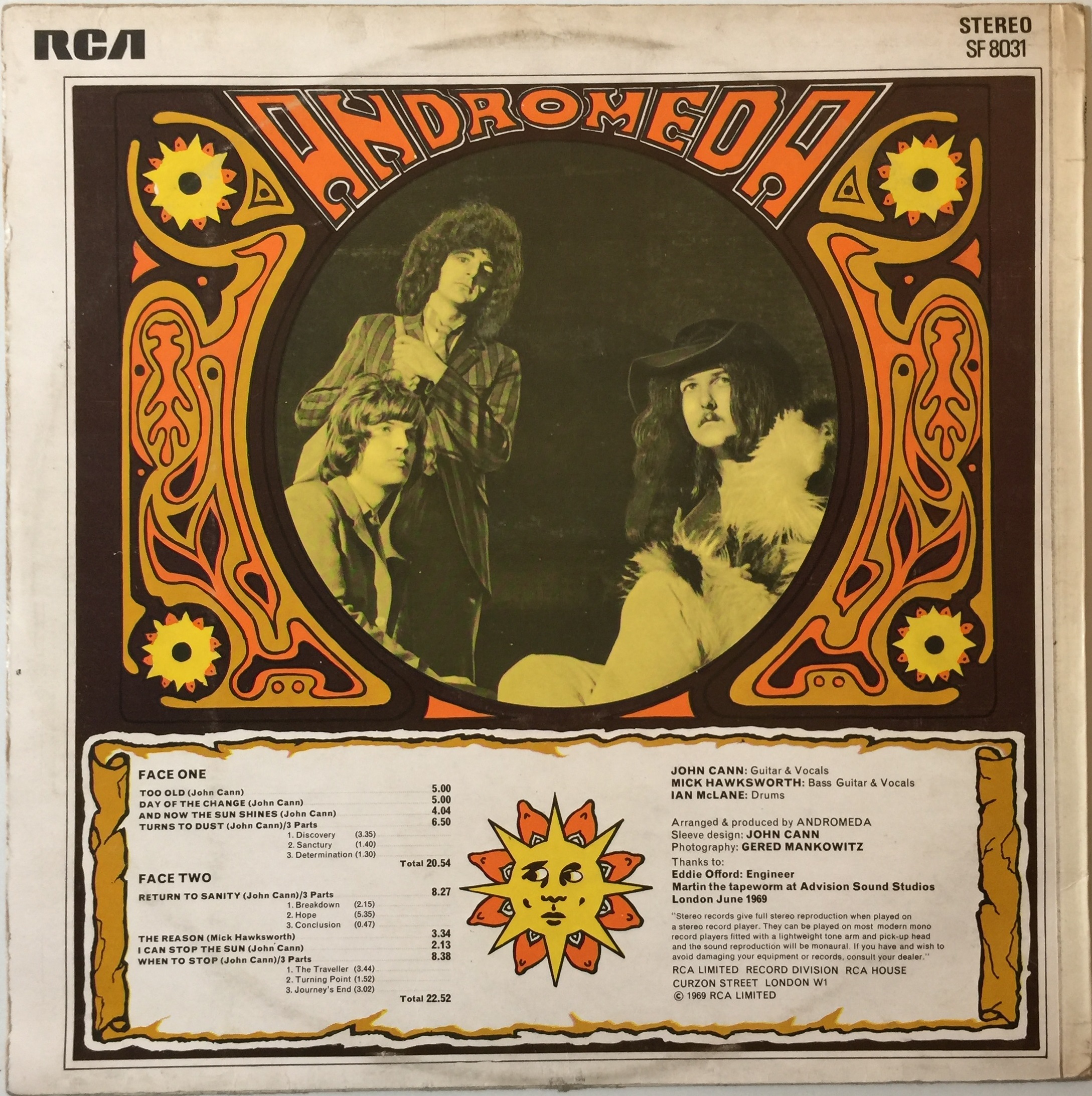 Lot 986 - ANDROMEDA - S/T LP (UK STEREO ORIGINAL - SF