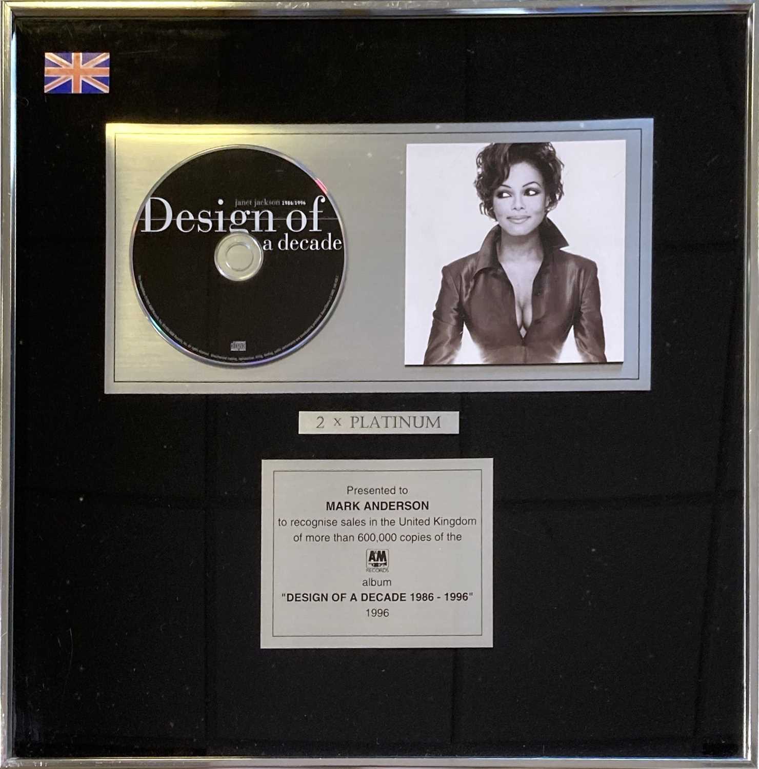 Lot 261 - JANET JACKSON / DINA - SALES AWARDS.