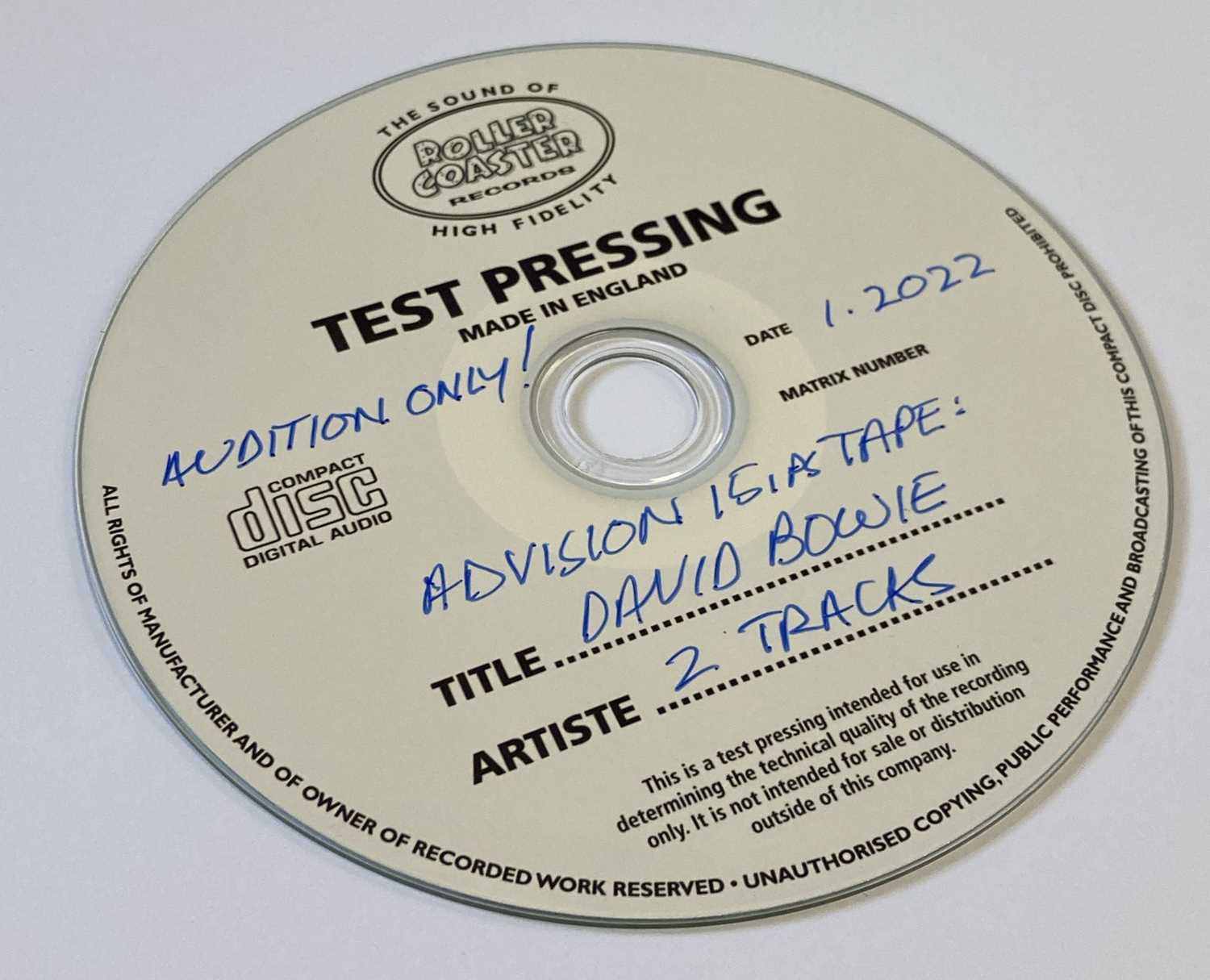 Lot 64 - DAVID BOWIE LET ME SLEEP BESIDE YOU/KARMA MAN