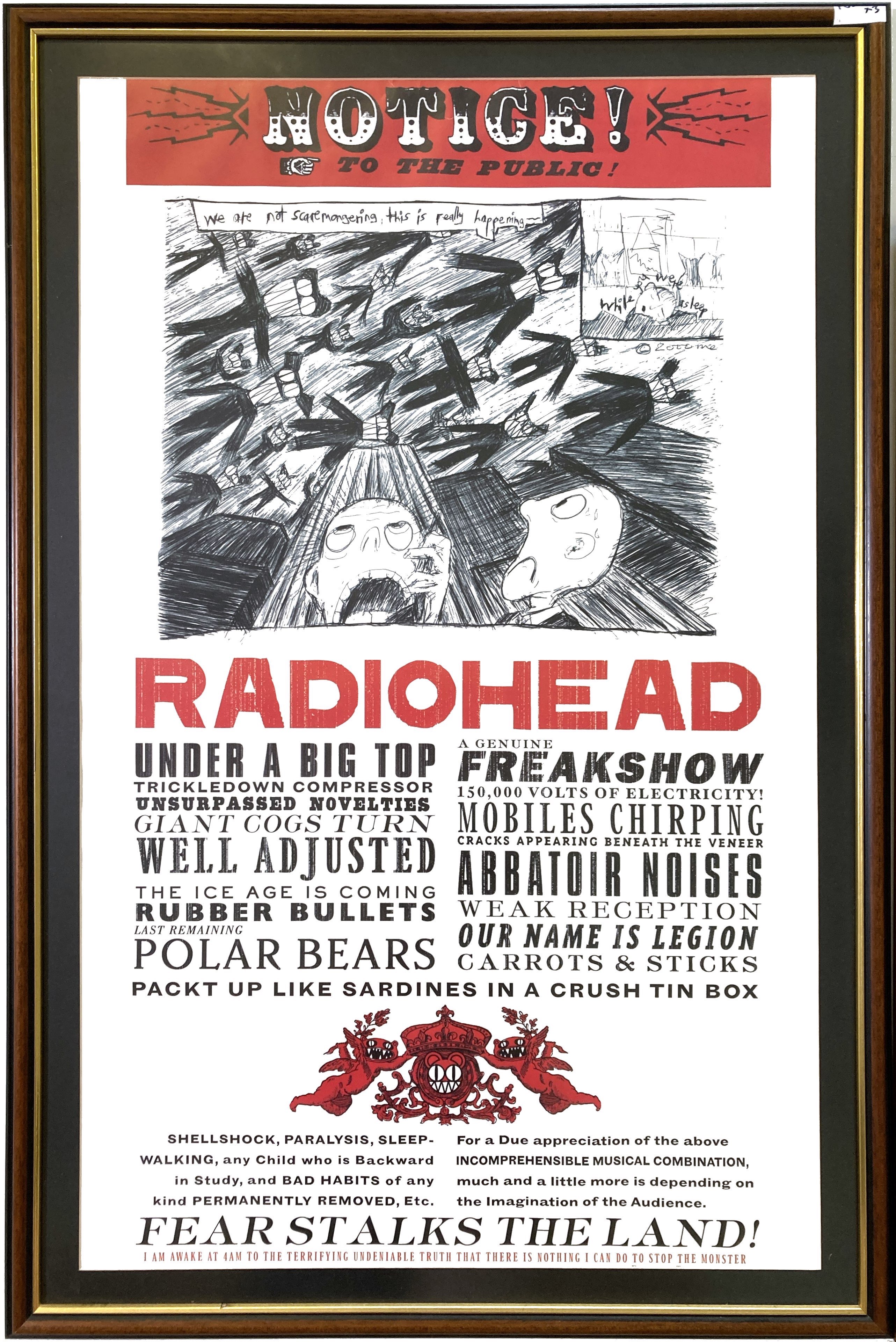 Lot 163 - JAMES, THE PRODIGY & RADIOHEAD FRAMED