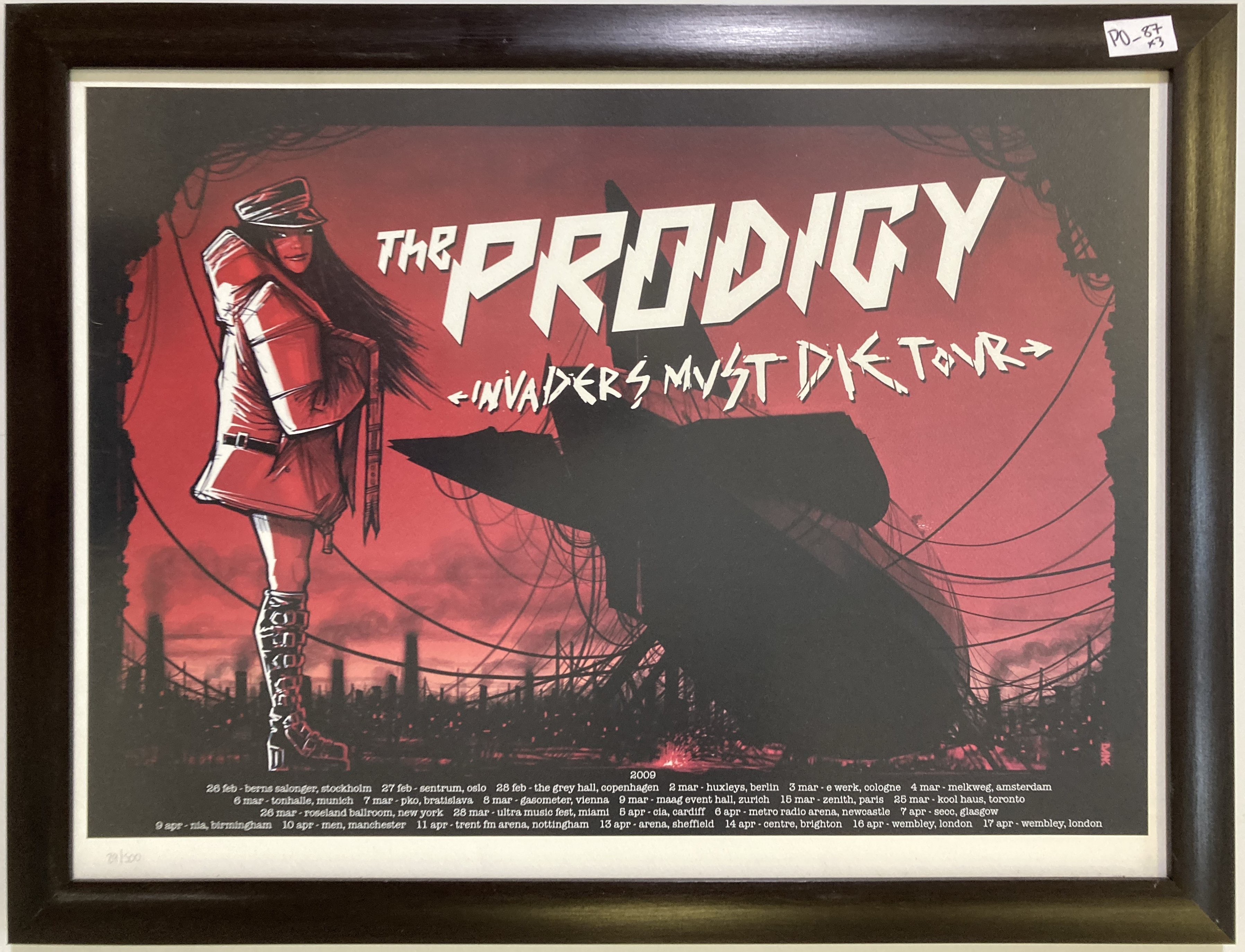 Lot 163 - JAMES, THE PRODIGY & RADIOHEAD FRAMED