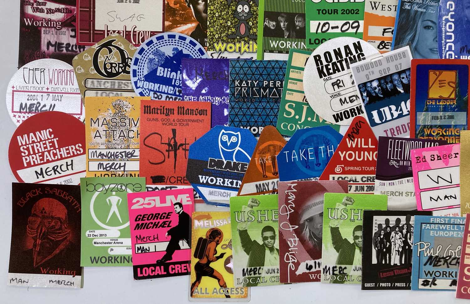 Lot 78 - BACKSTAGE/CREW PASSES.