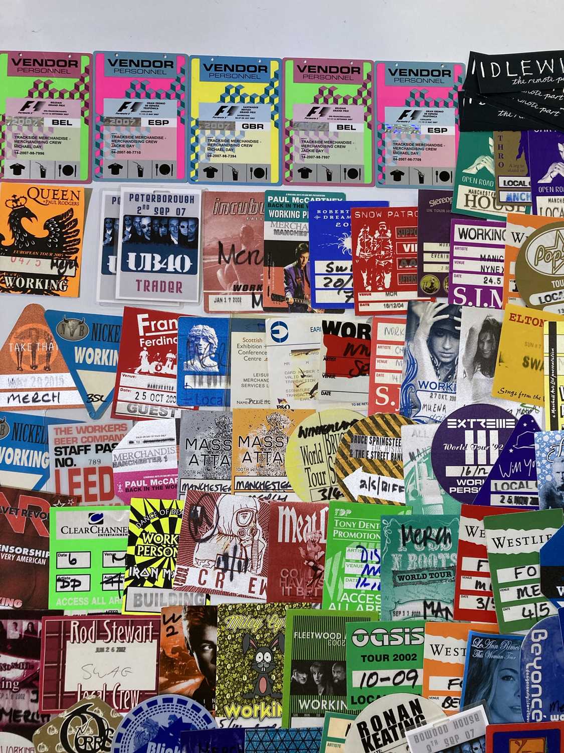 Lot 78 - BACKSTAGE/CREW PASSES.