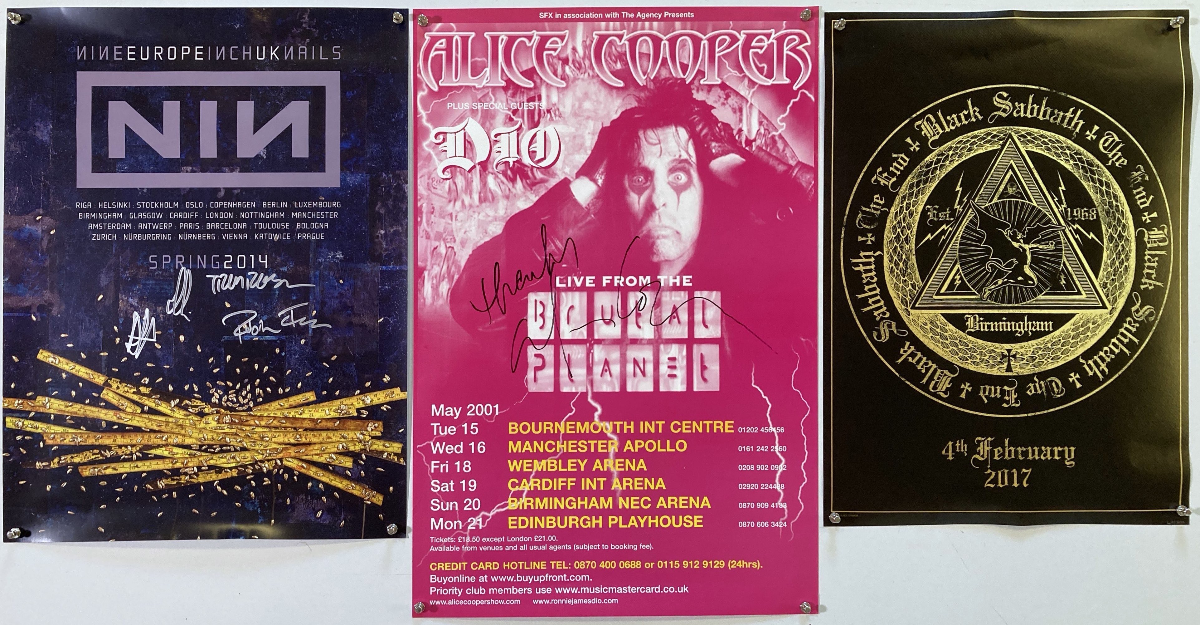 Lot 166 - SIGNED ROCK POSTERS.