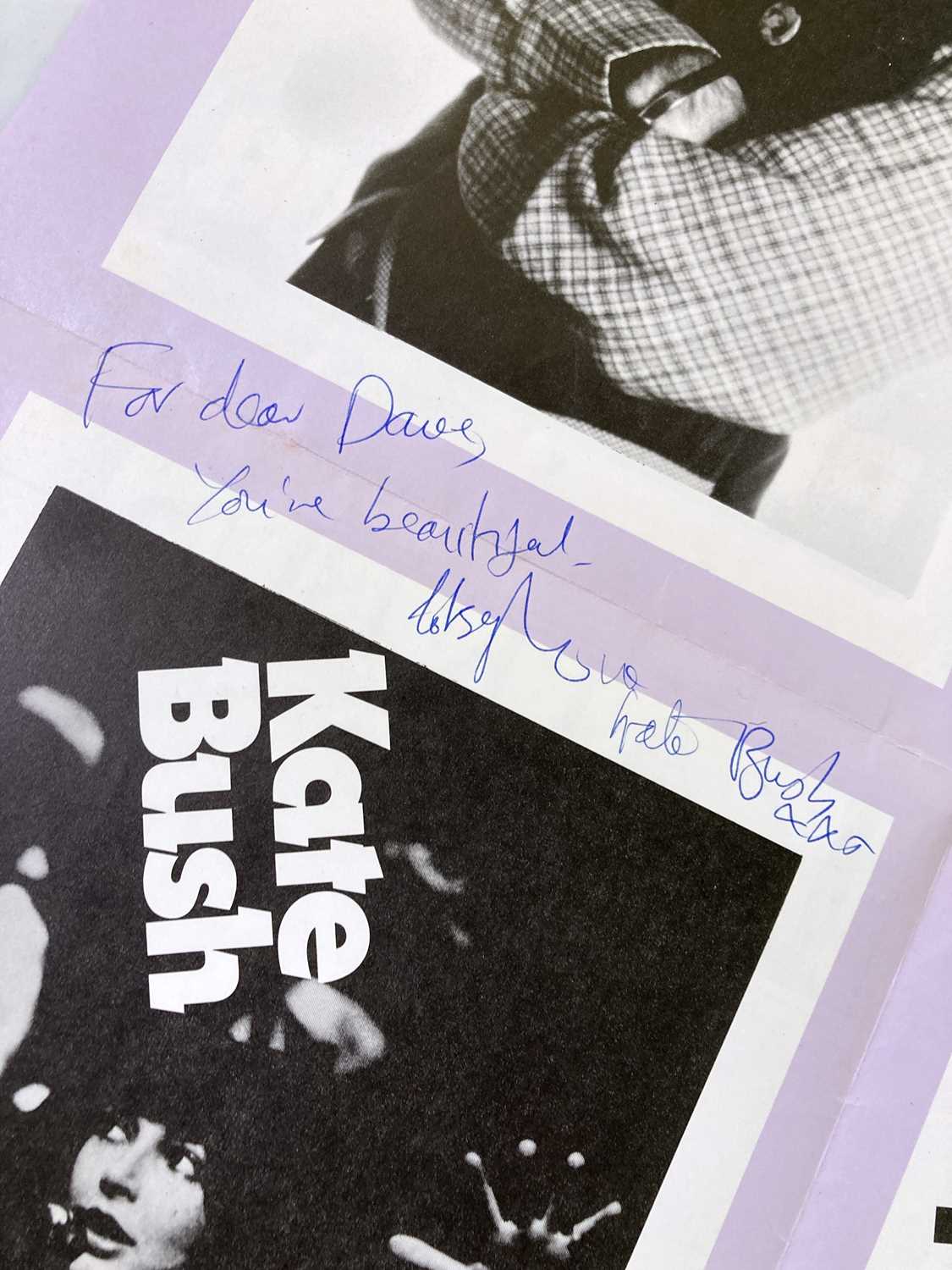 Lot 249 - KATE BUSH - TWICE SIGNED BIILL DUFFIELD